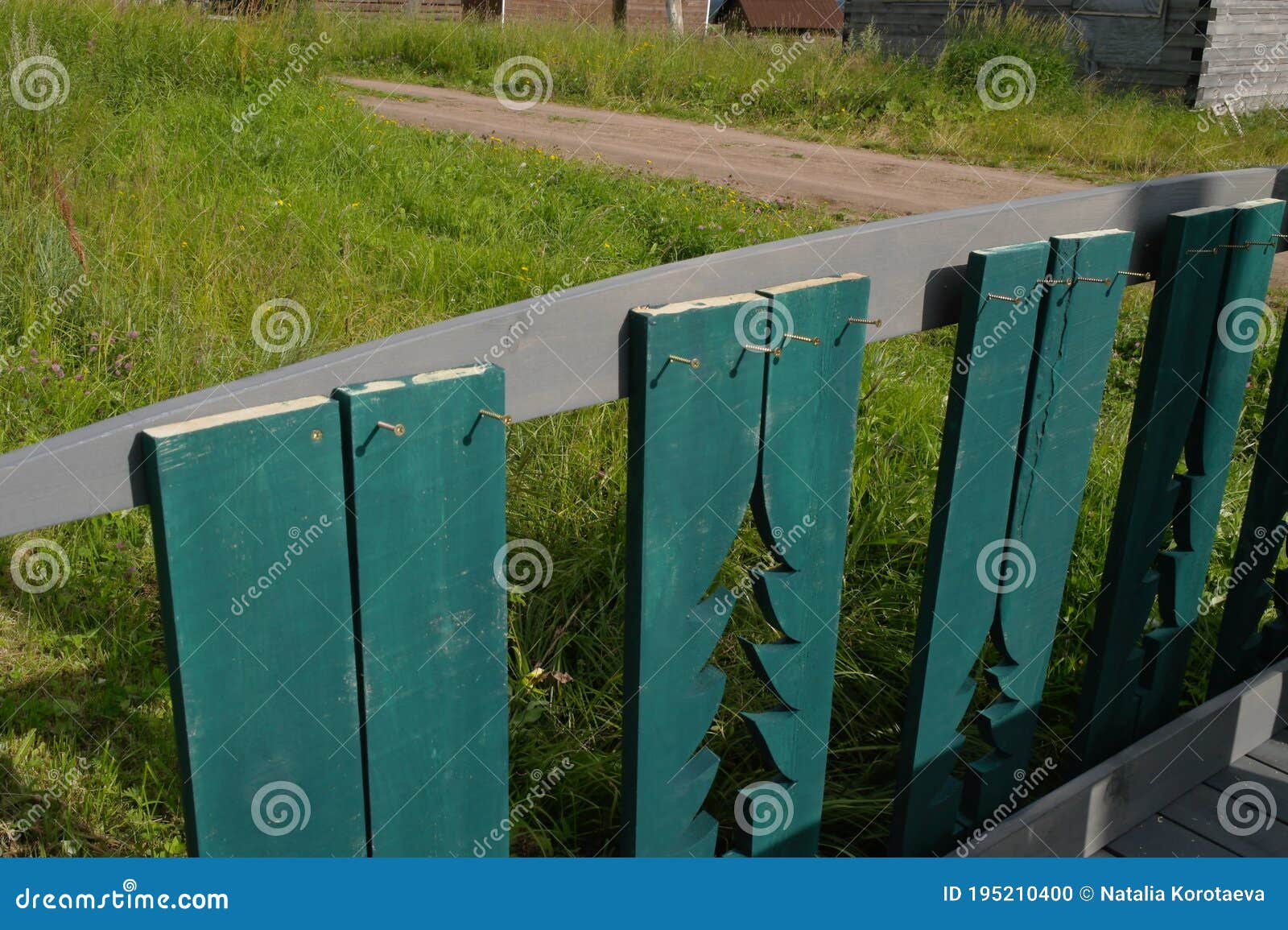 Construction of a Pedestrian Bridge Over the Ditch Stock Photo - Image ...