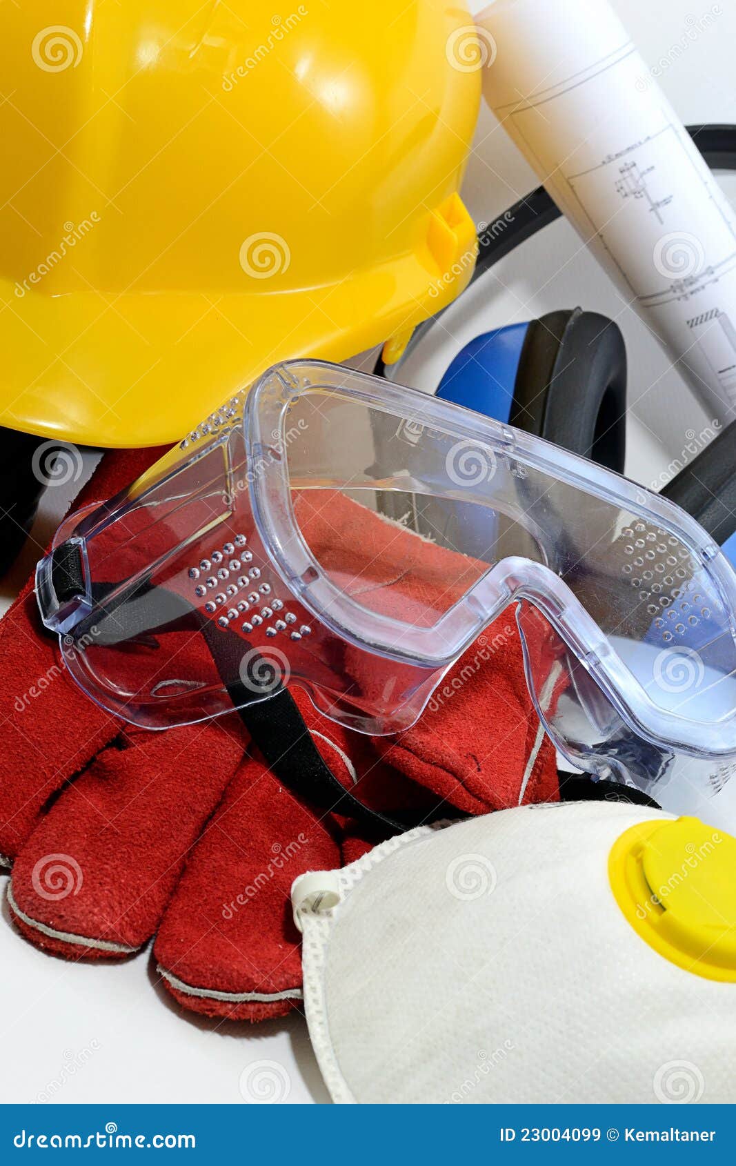 Construction Safety Equipment Stock Image - Image of blue, clothing ...