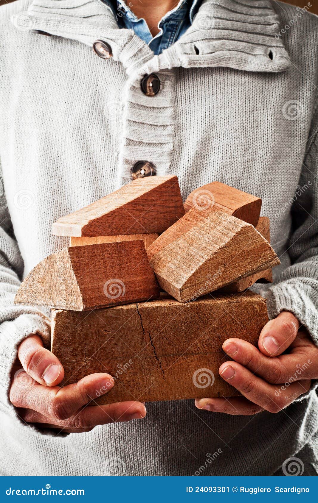 Construction with Pieces of Wood Stock Image - Image of brick, brown ...