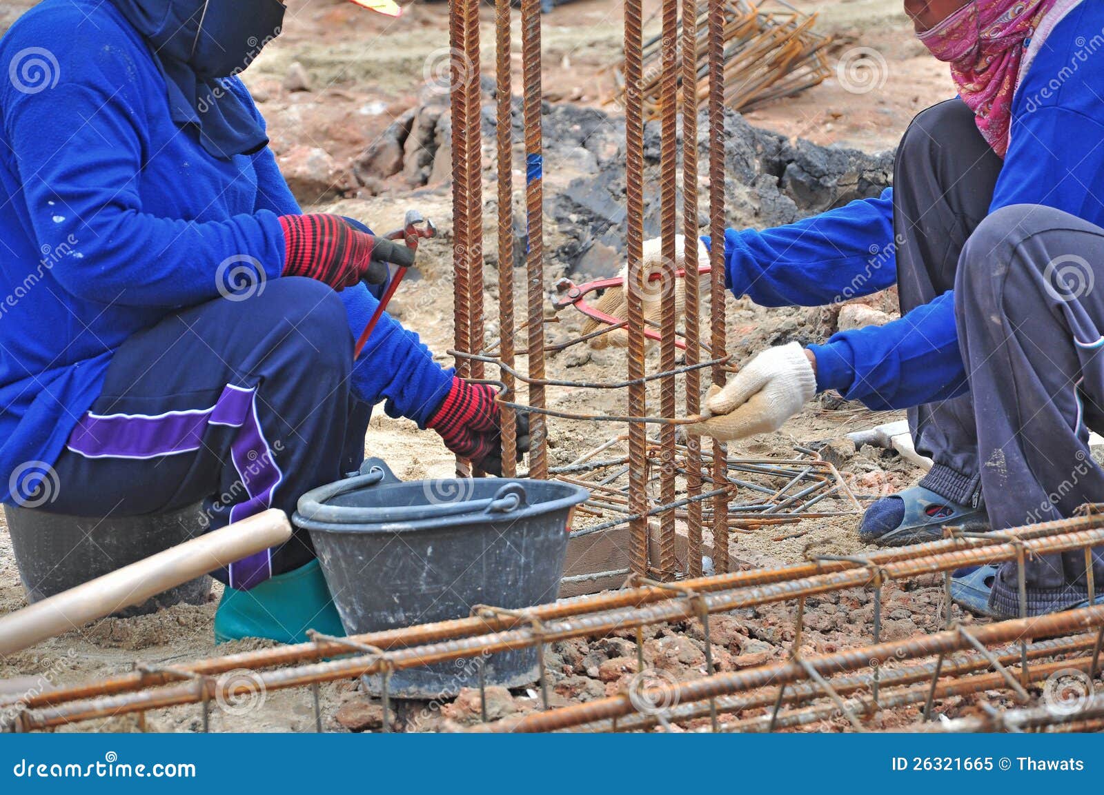 Construction piling stock image. Image of cement, building - 26321665