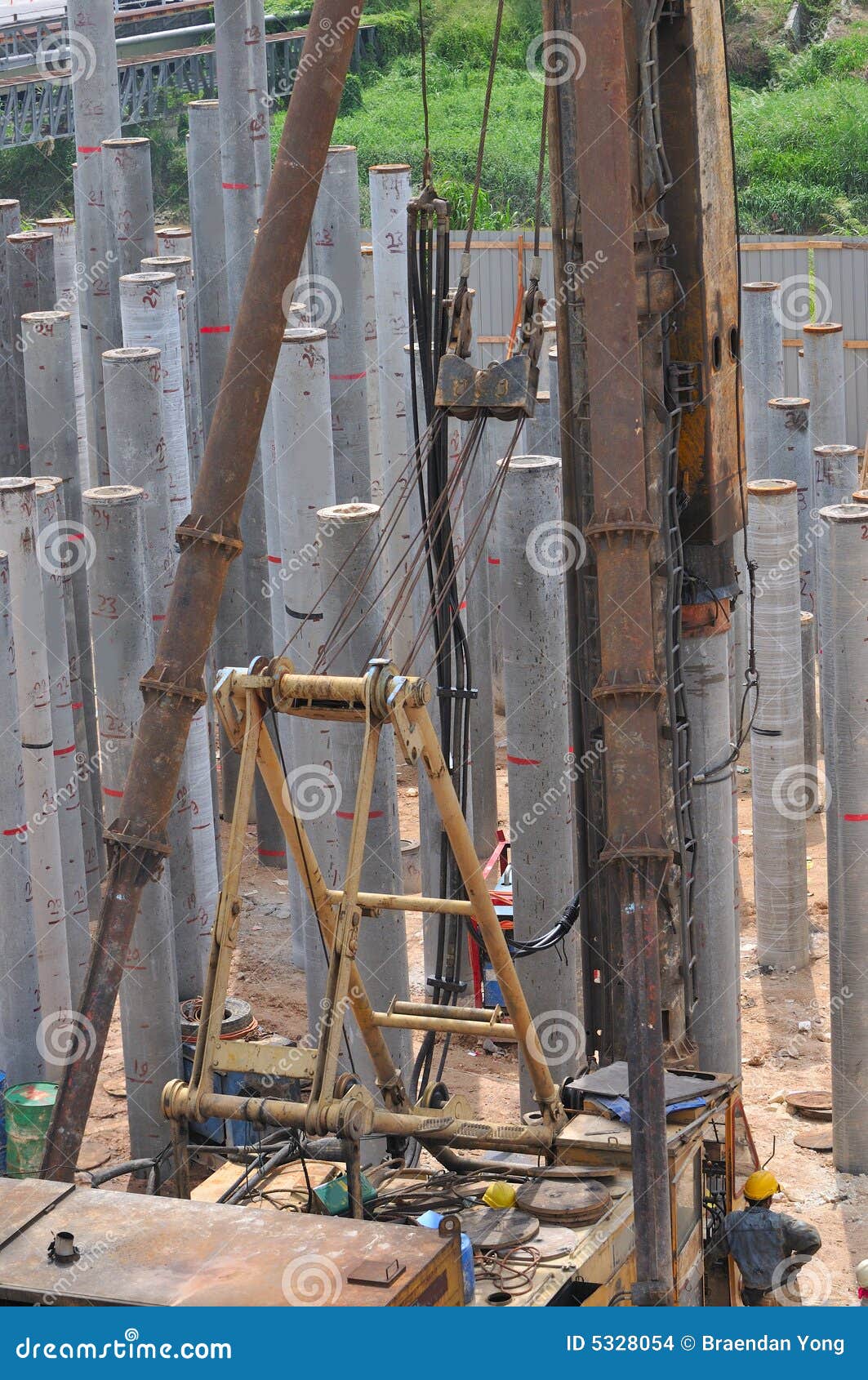 Construction Piling Series 8 Stock Photo - Image of drilled ...