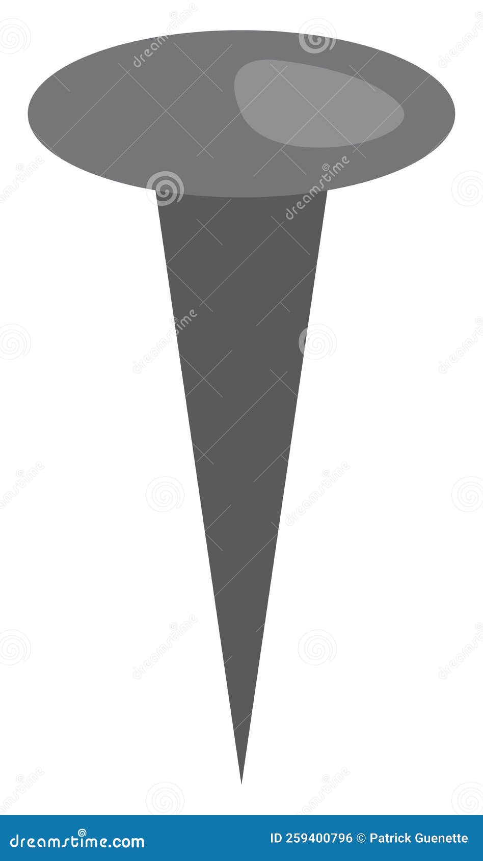 Construction pin, icon stock vector. Illustration of modern - 259400796