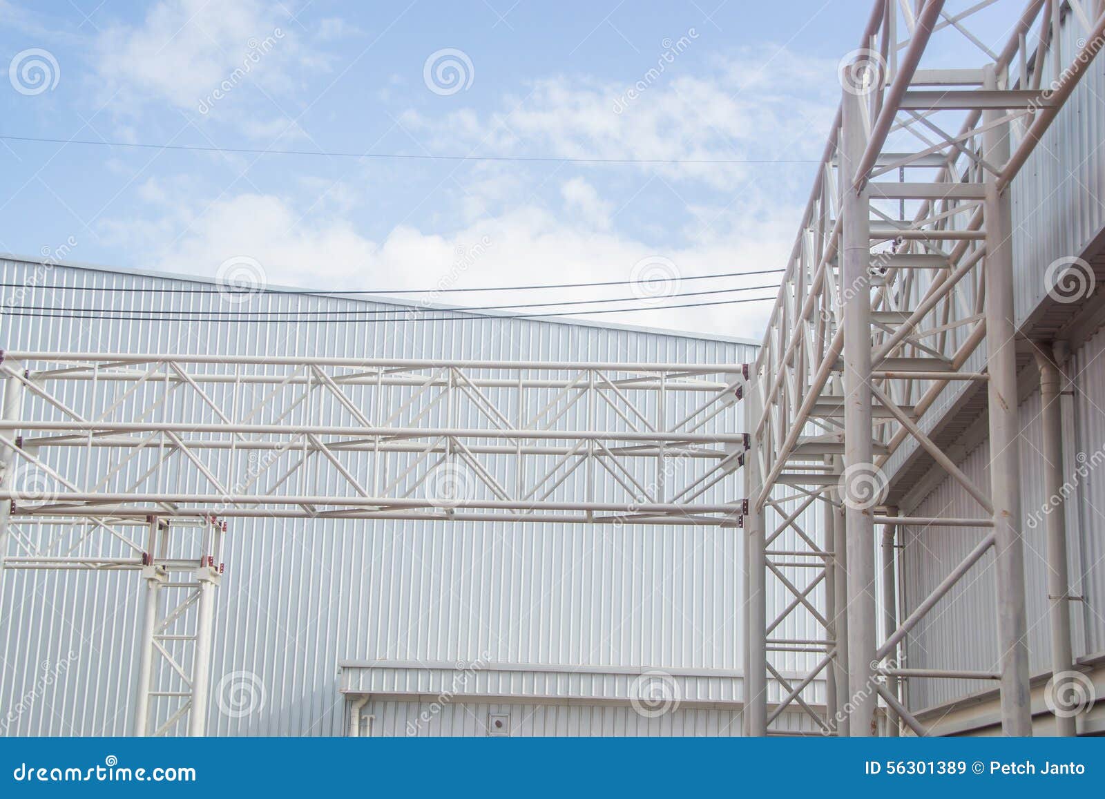 Construction pipe bridge stock image. Image of robots - 56301389