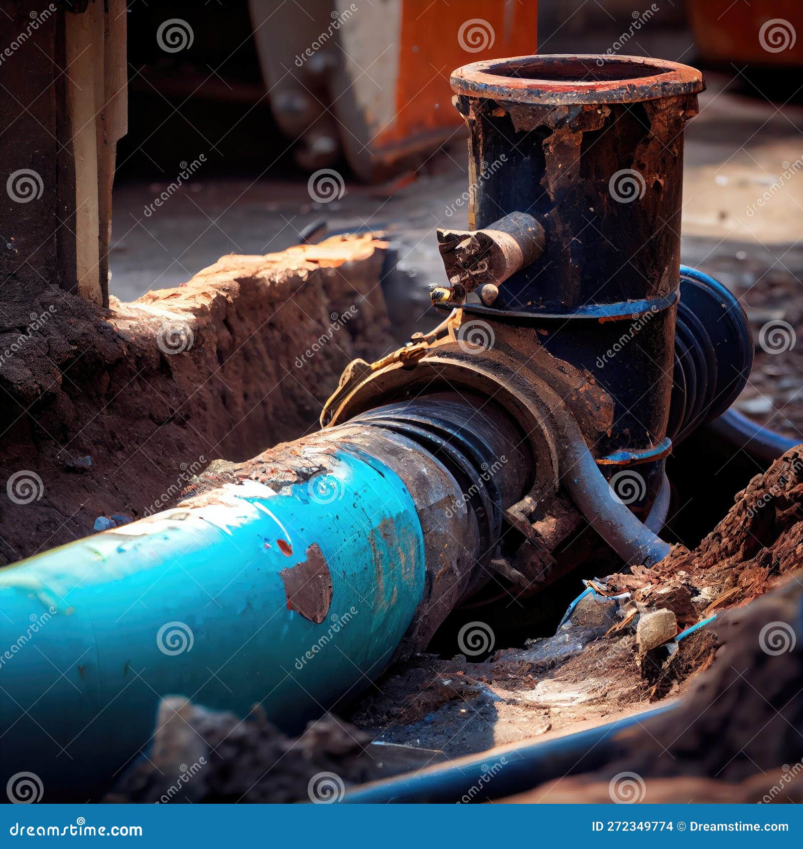 Construction Pipe and Sewerage Line Replacement of Downpipes in the ...