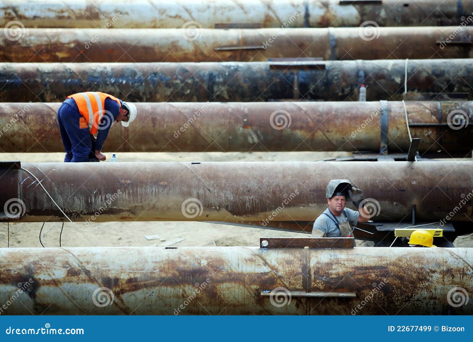 Construction pipe works editorial stock image. Image of industry - 22677499
