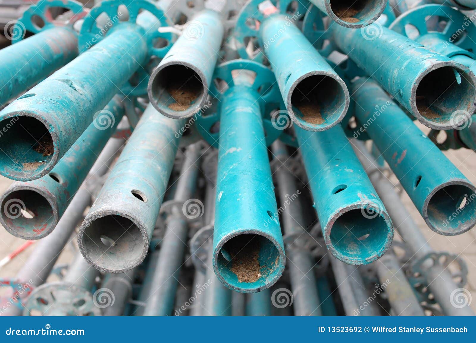 Construction Pipes at a Site Stock Photo - Image of equipement ...
