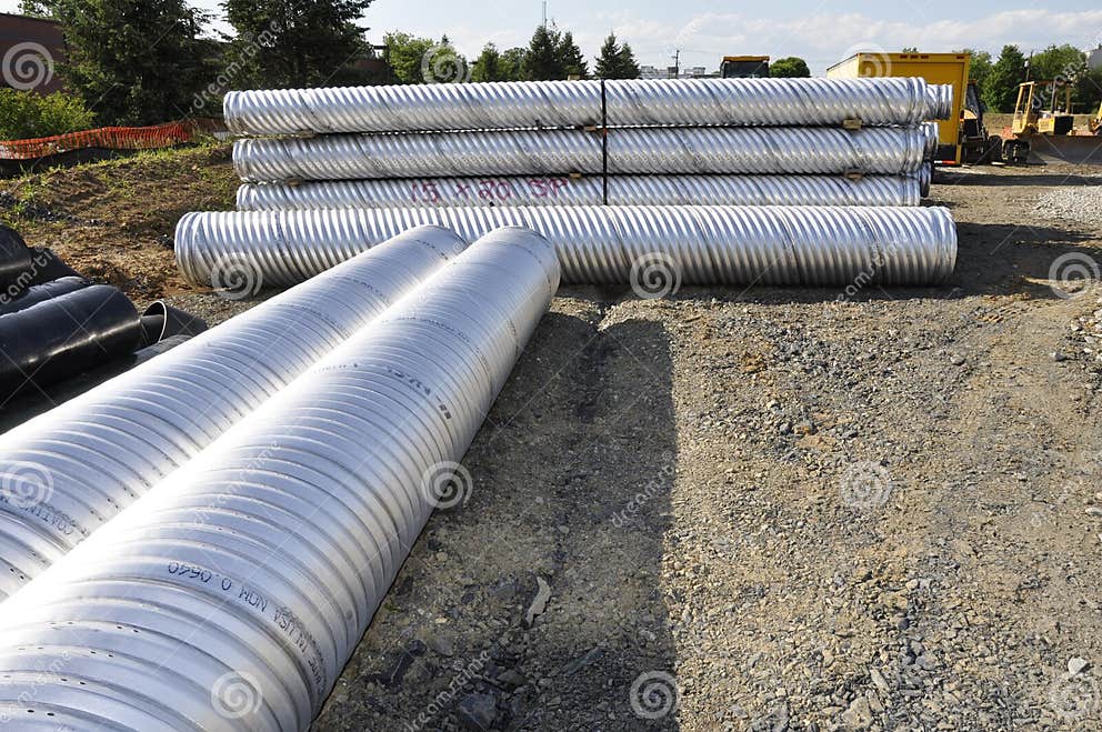 Construction piping stock image. Image of site, area, concrete - 9722903