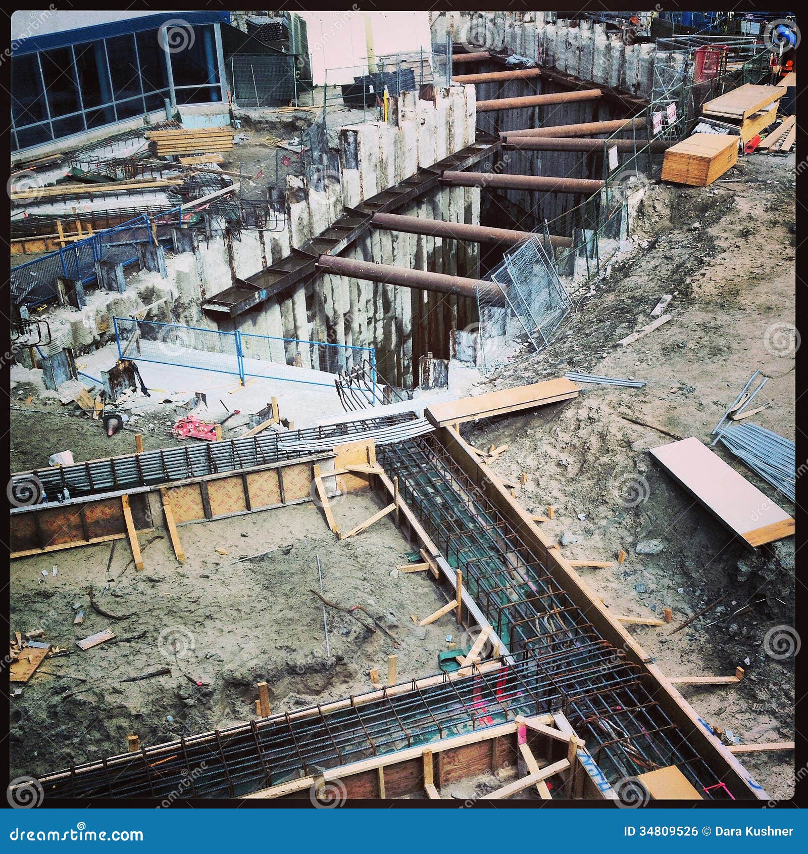 Construction Pit stock photo. Image of scene, building - 34809526