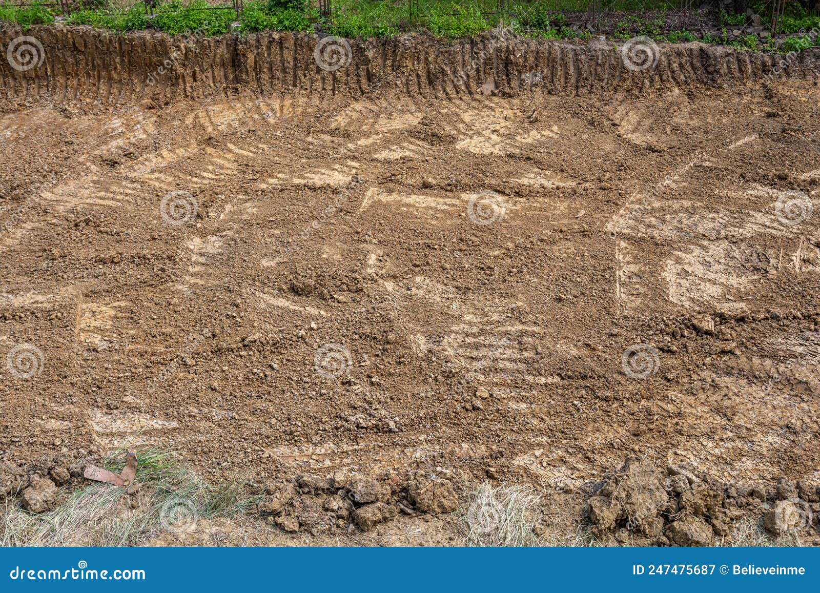 Construction Pit for the Foundation Stock Image - Image of sand ...