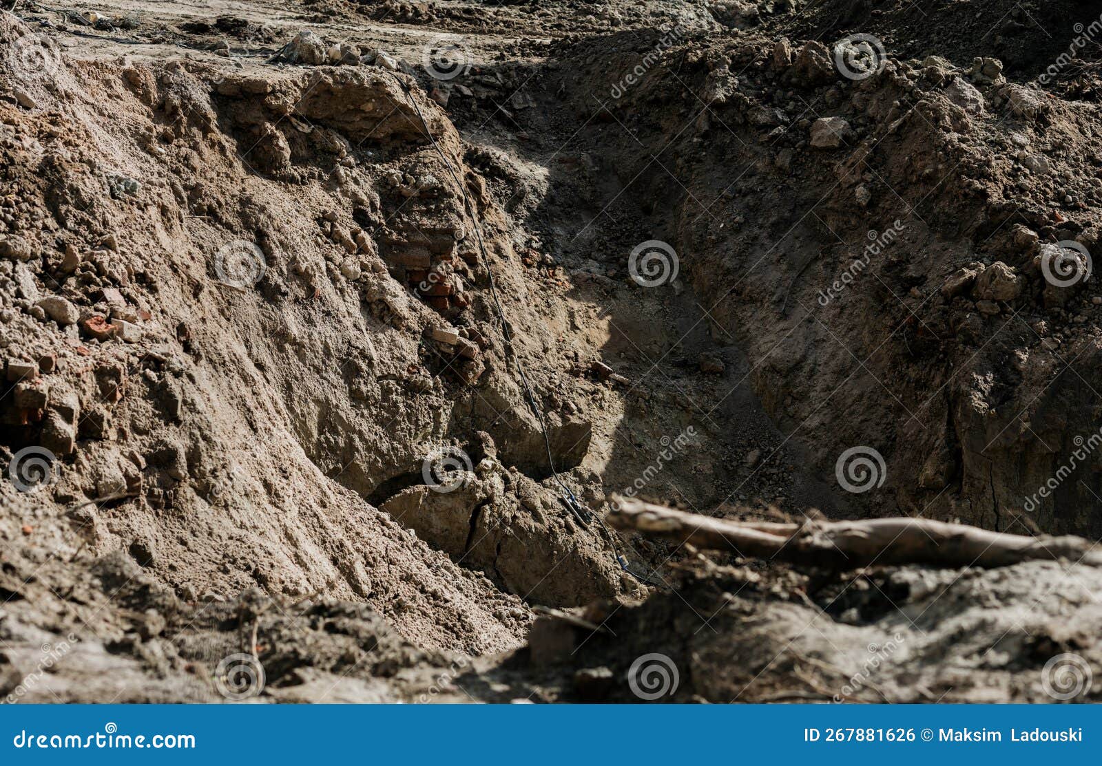 Construction Pit. Land Works Stock Photo - Image of infrastructure ...