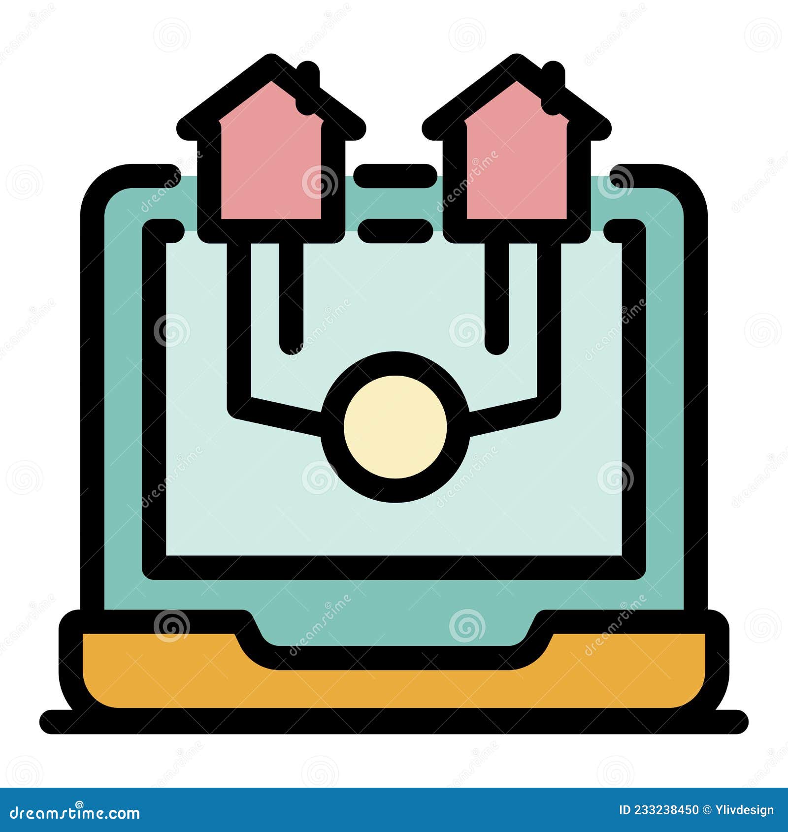 Construction Plan Icon Color Outline Vector Stock Vector - Illustration ...