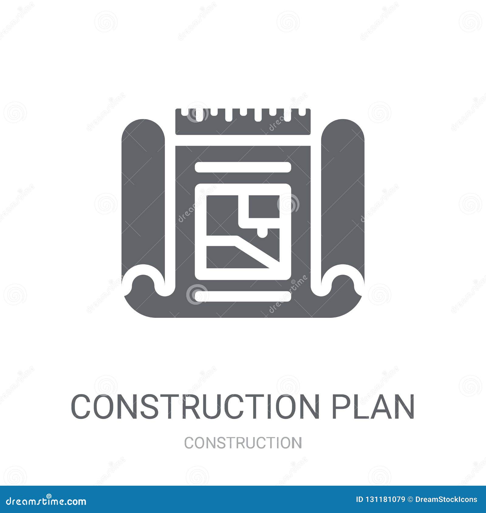 Construction Plan Icon. Trendy Construction Plan Logo Concept on Stock ... Construction Plan Icon. Trendy Construction Plan Logo Concept on Stock ...