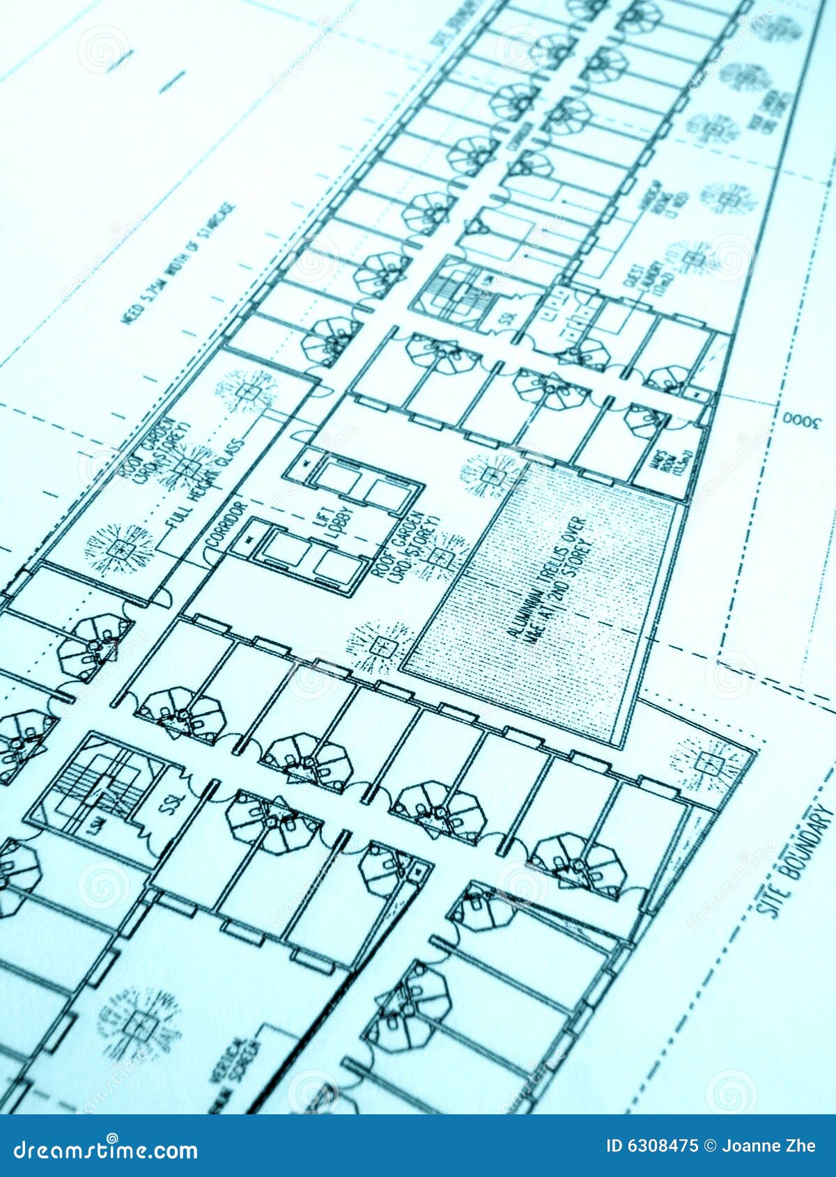Construction Plan, Office Building Stock Image - Image of architect ...