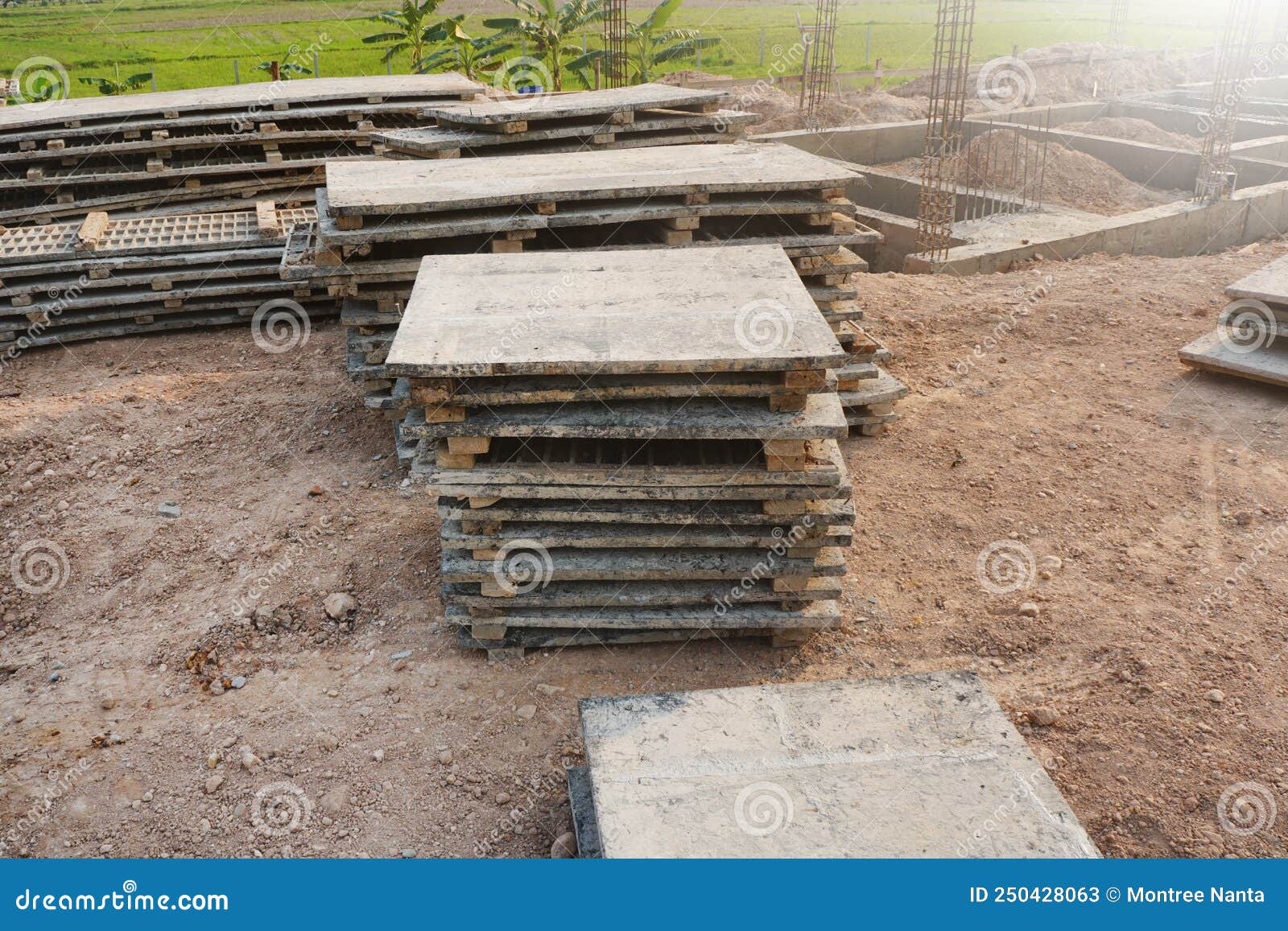 Framework for a Temporary Mold for Pouring Concrete in Construction ...