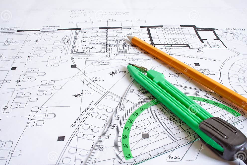 Construction planning stock photo. Image of still, tracer - 1201892