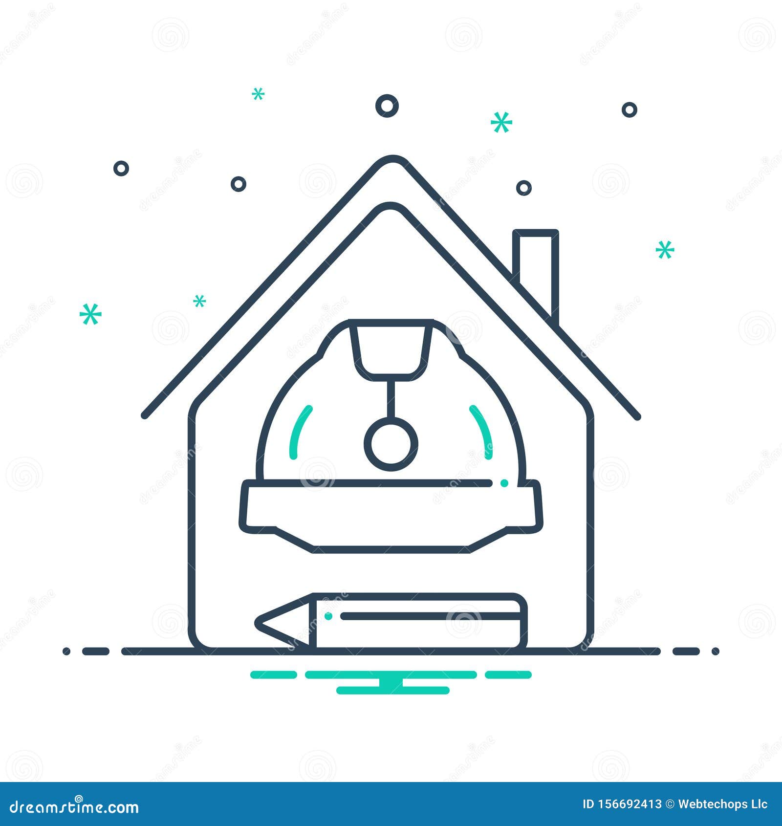 Black Mix Icon for Construction Planning, Architecture and Construction ...