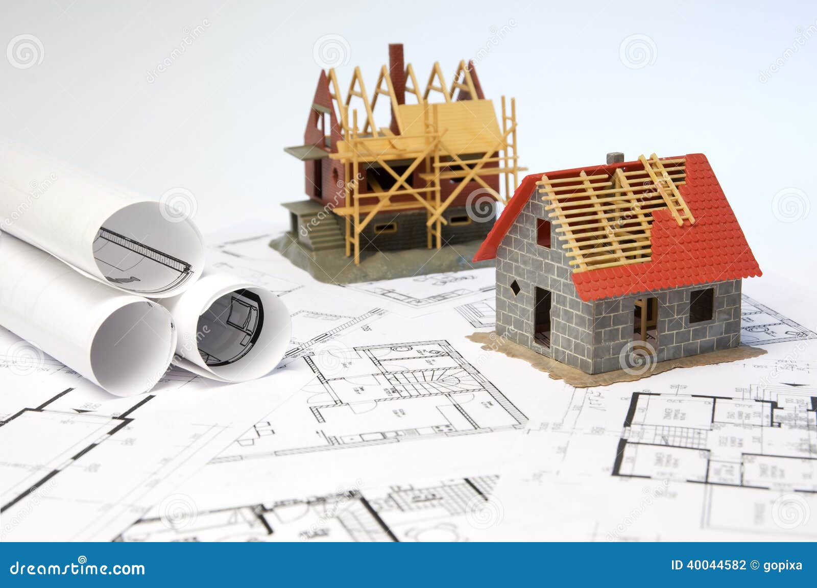 Construction planning stock photo. Image of blueprints - 40044582