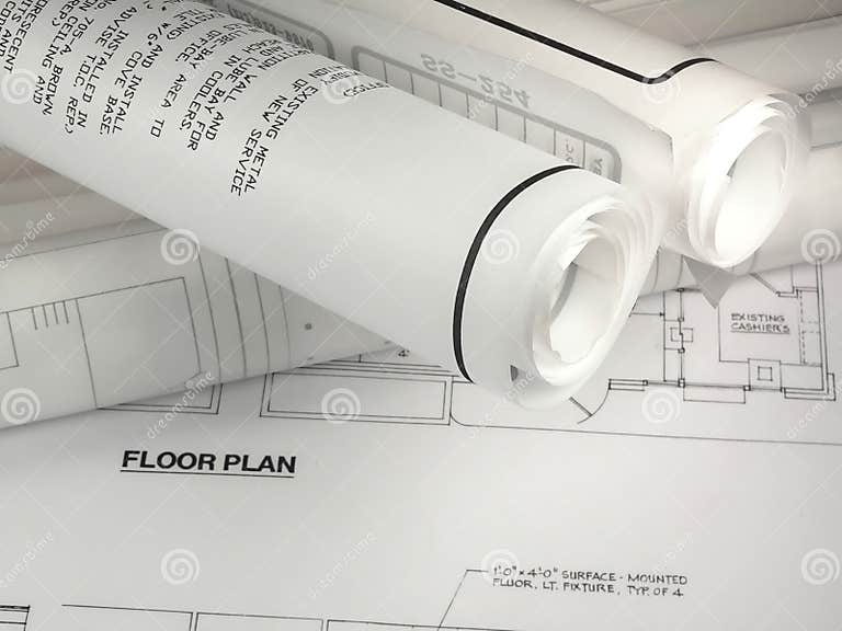 Construction plans stock image. Image of house, floor - 1241515