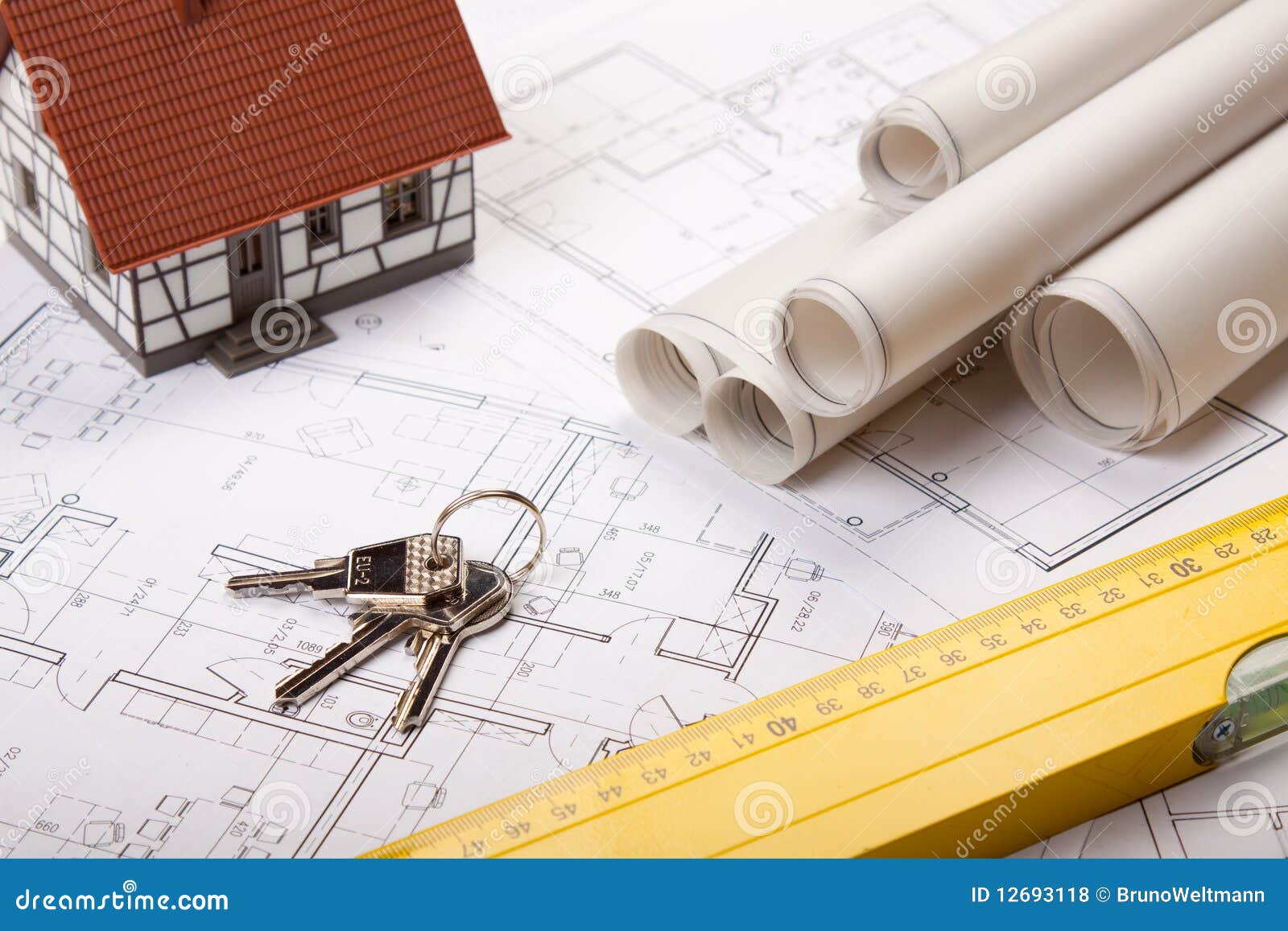 Construction Plans stock photo. Image of home, floor - 12693118