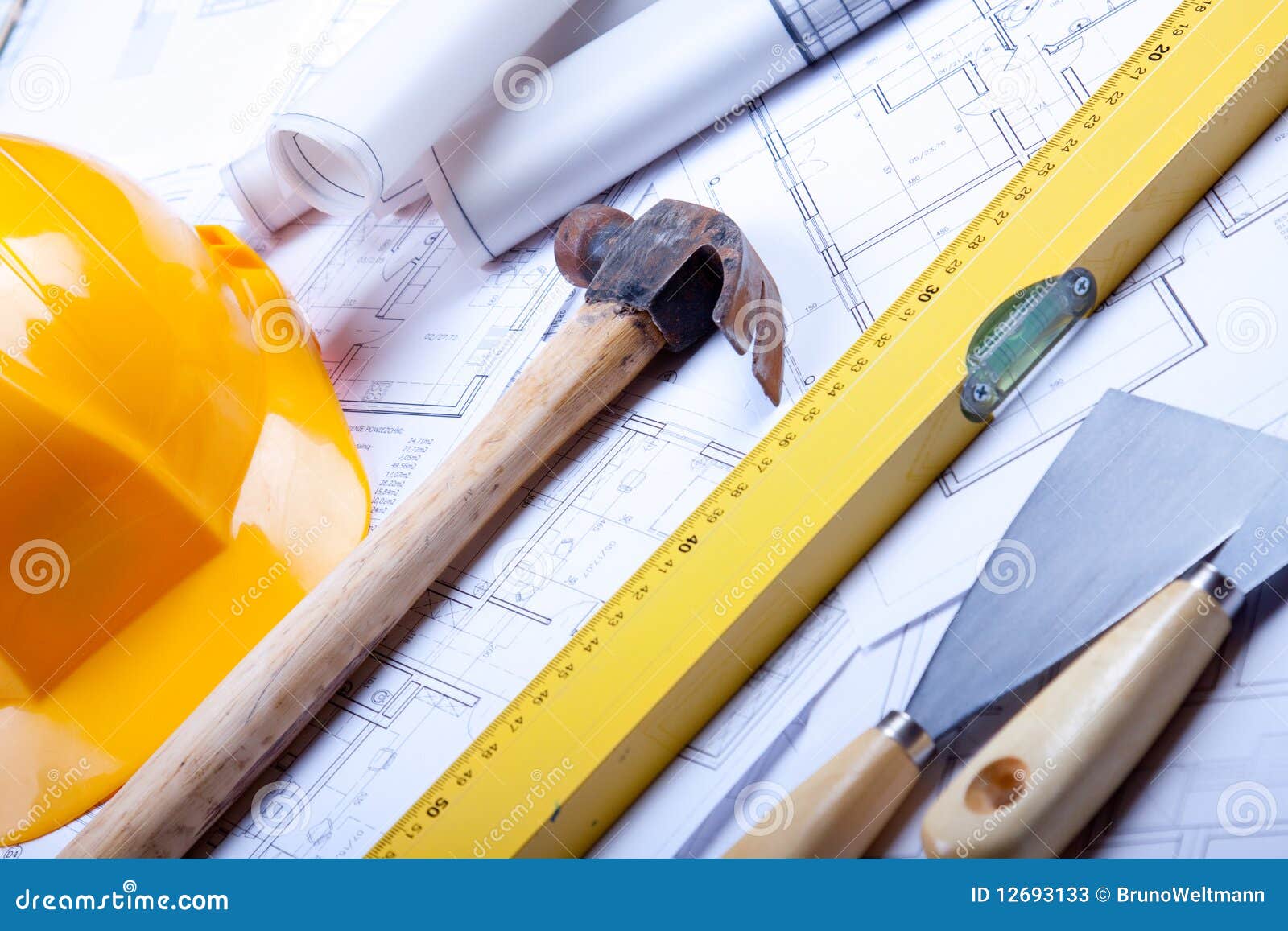 Construction Plans stock image. Image of construct, architecture - 12693133