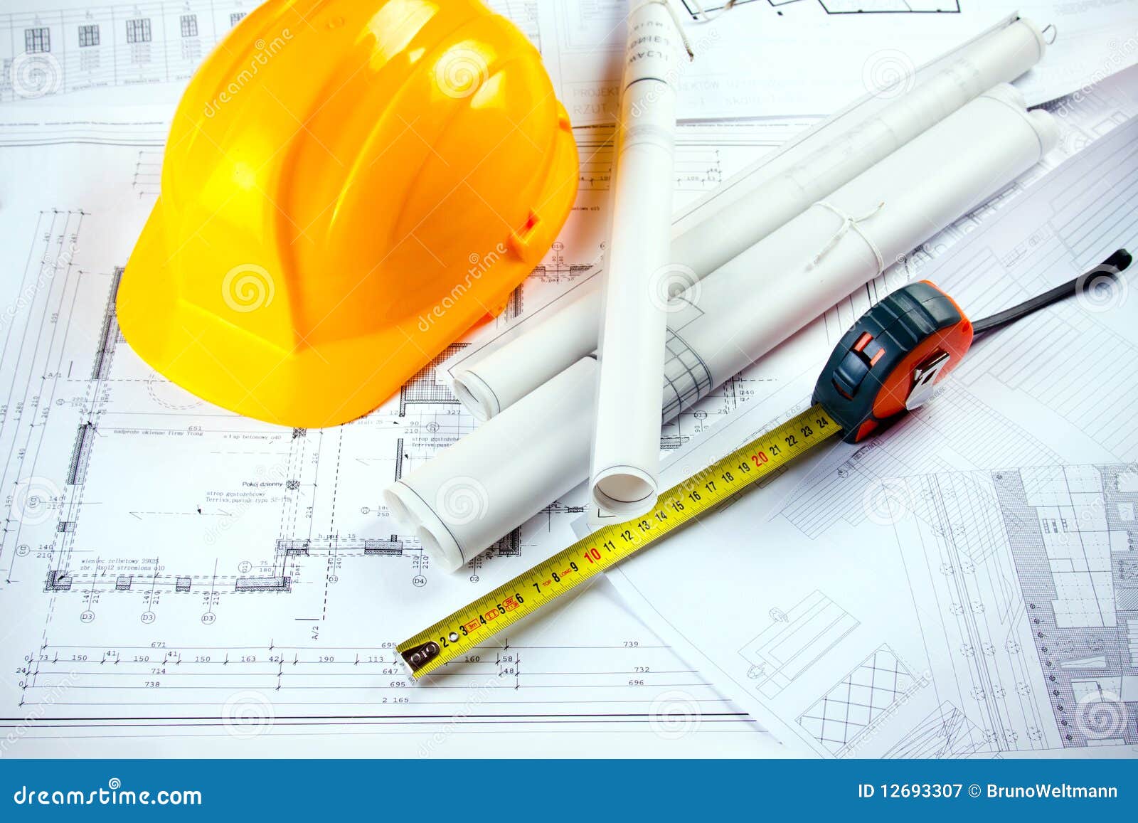Construction Plans stock image. Image of architecture - 12693307