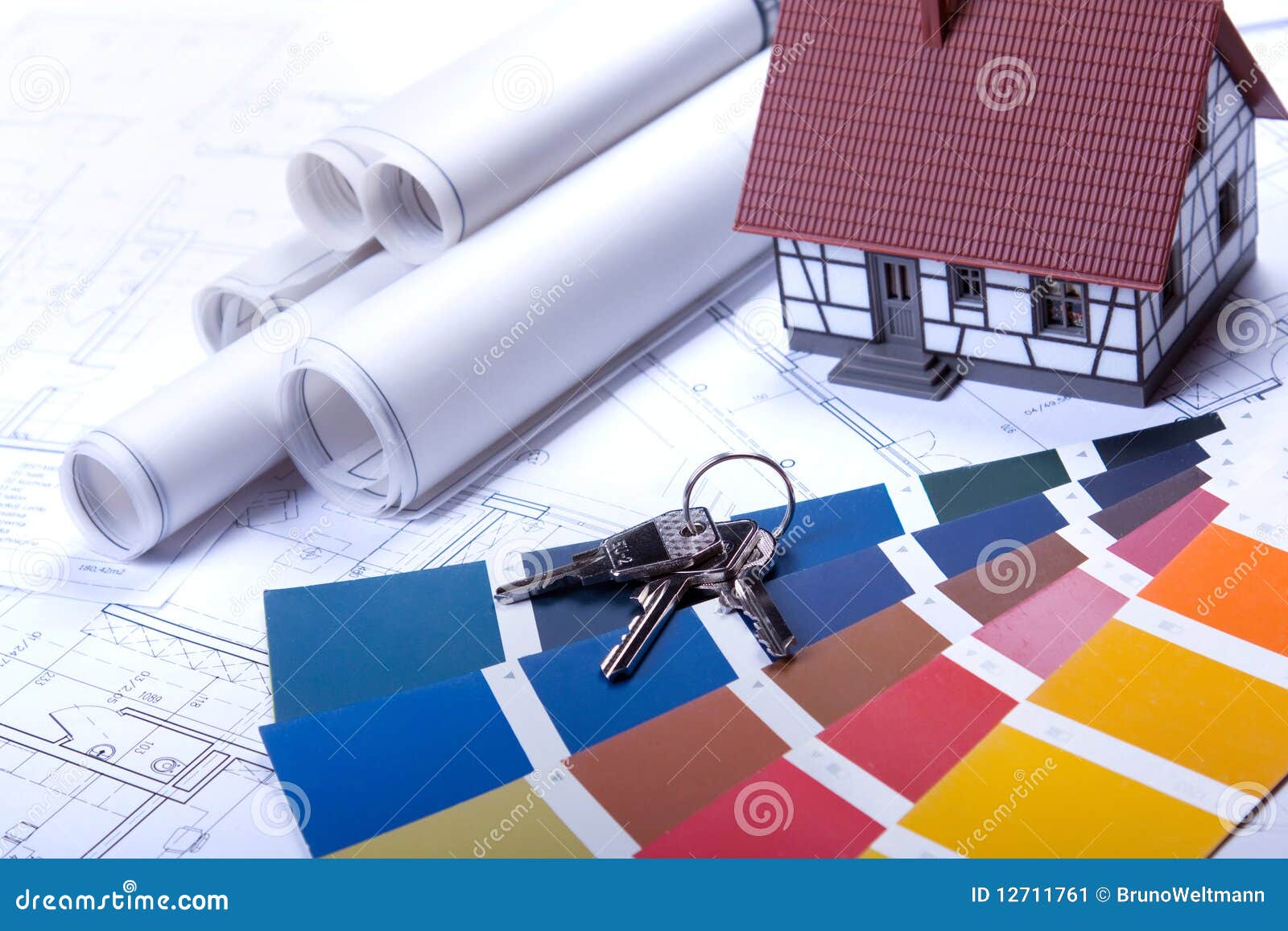 Construction Plans stock image. Image of engineer, exterior - 12711761