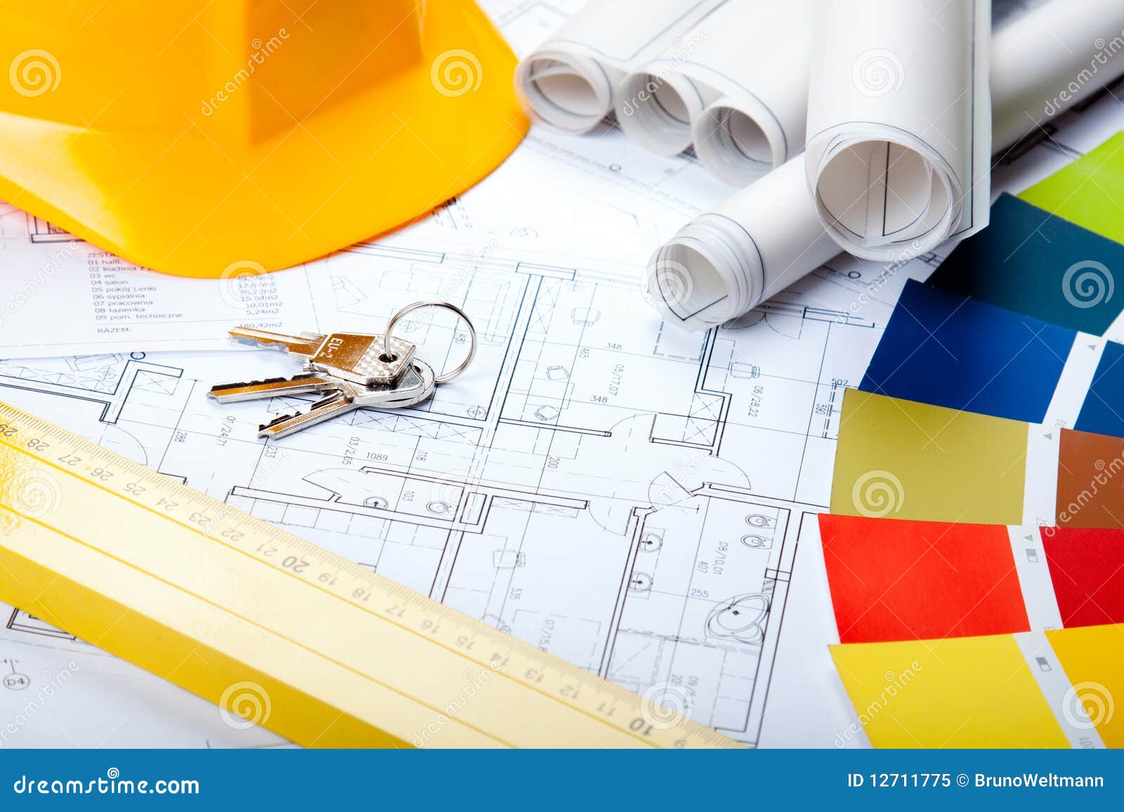 Construction Plans stock image. Image of exterior, blue - 12711775