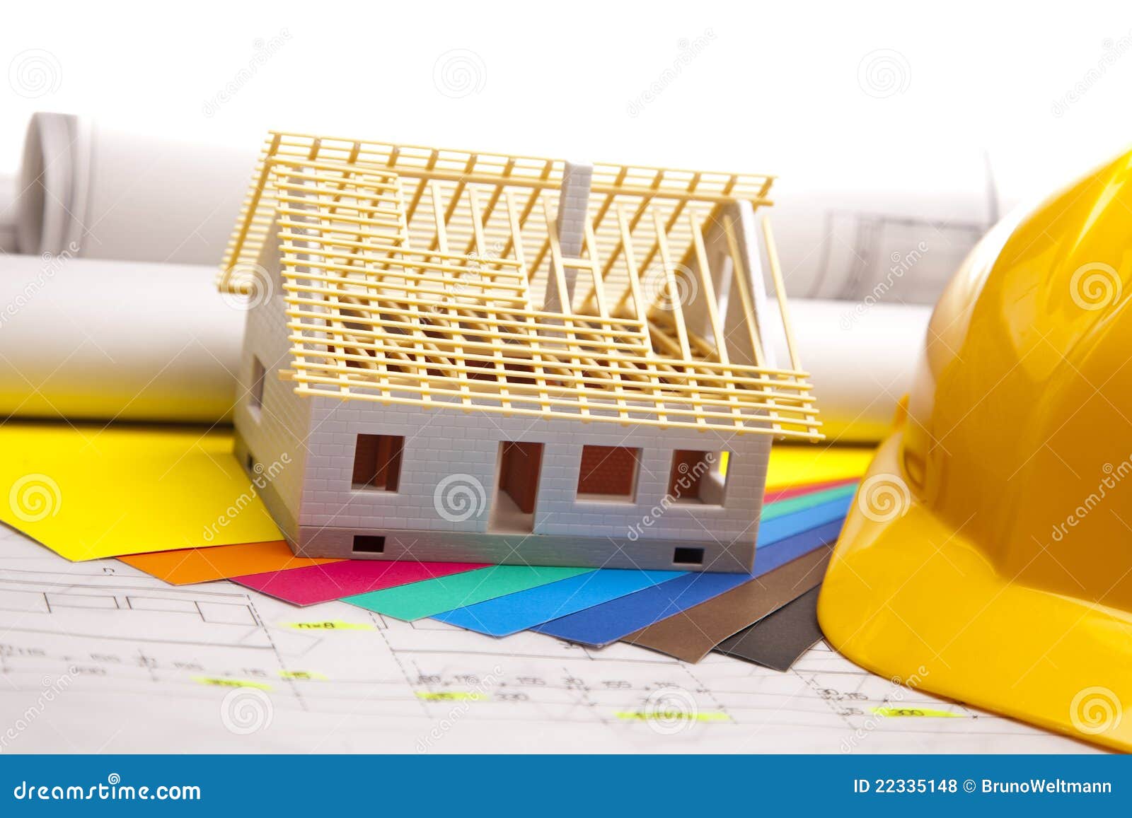 Construction plans stock photo. Image of home, architect - 22335148