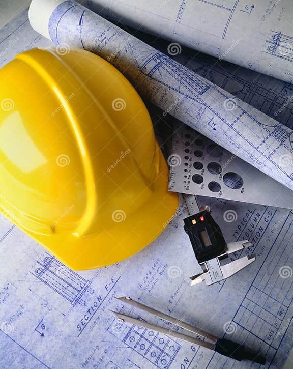 Construction plans stock photo. Image of contractor, document - 7293272