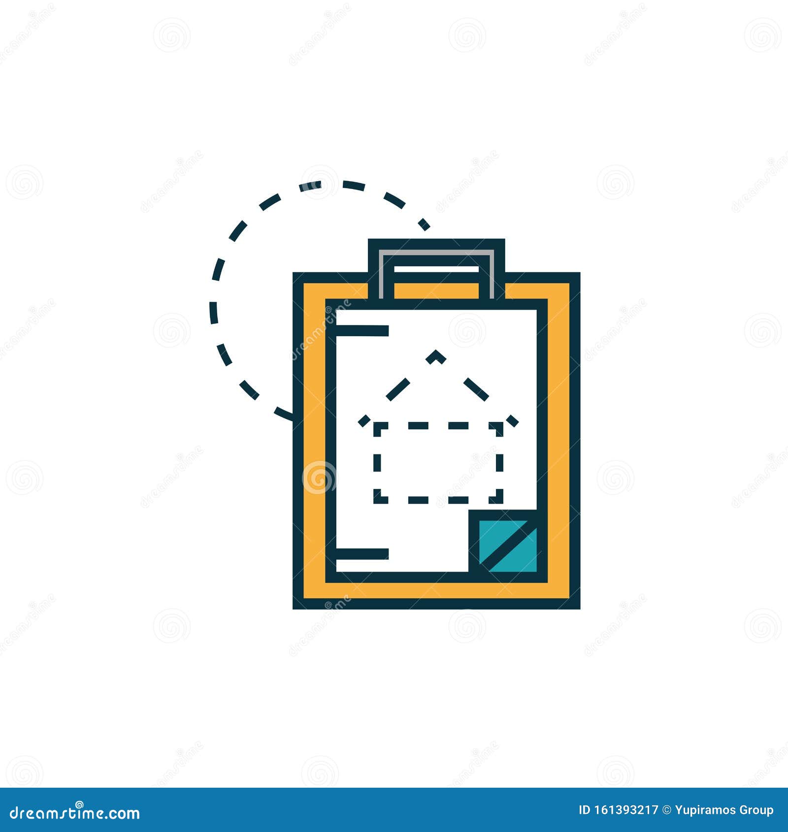 Construction Plans Clipboard Work Tools Engineering Icon Stock Vector ...