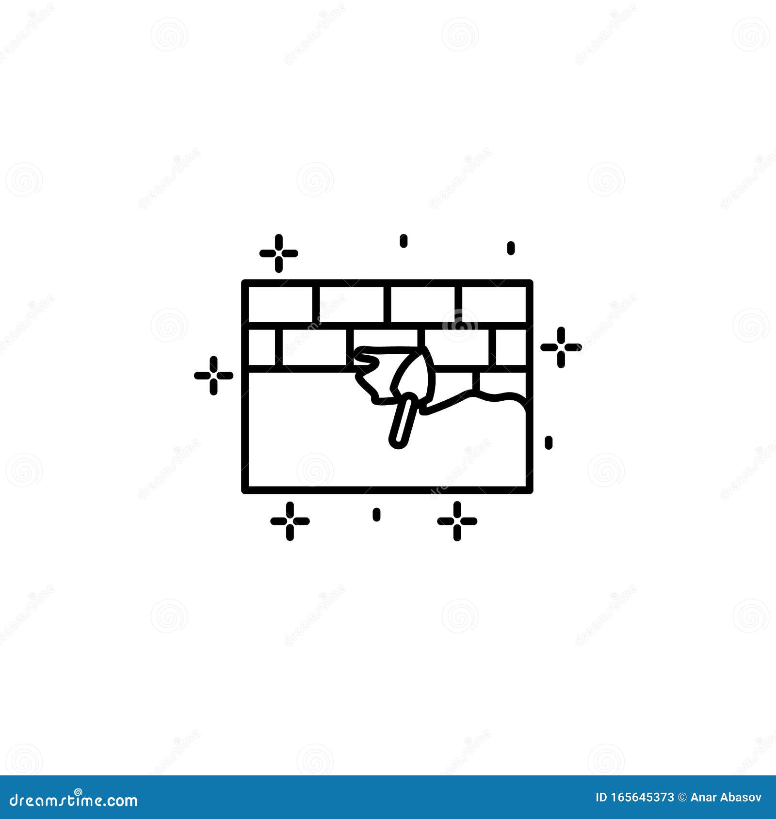Construction, Plastering Icon. Element of Construction Icon Stock ...