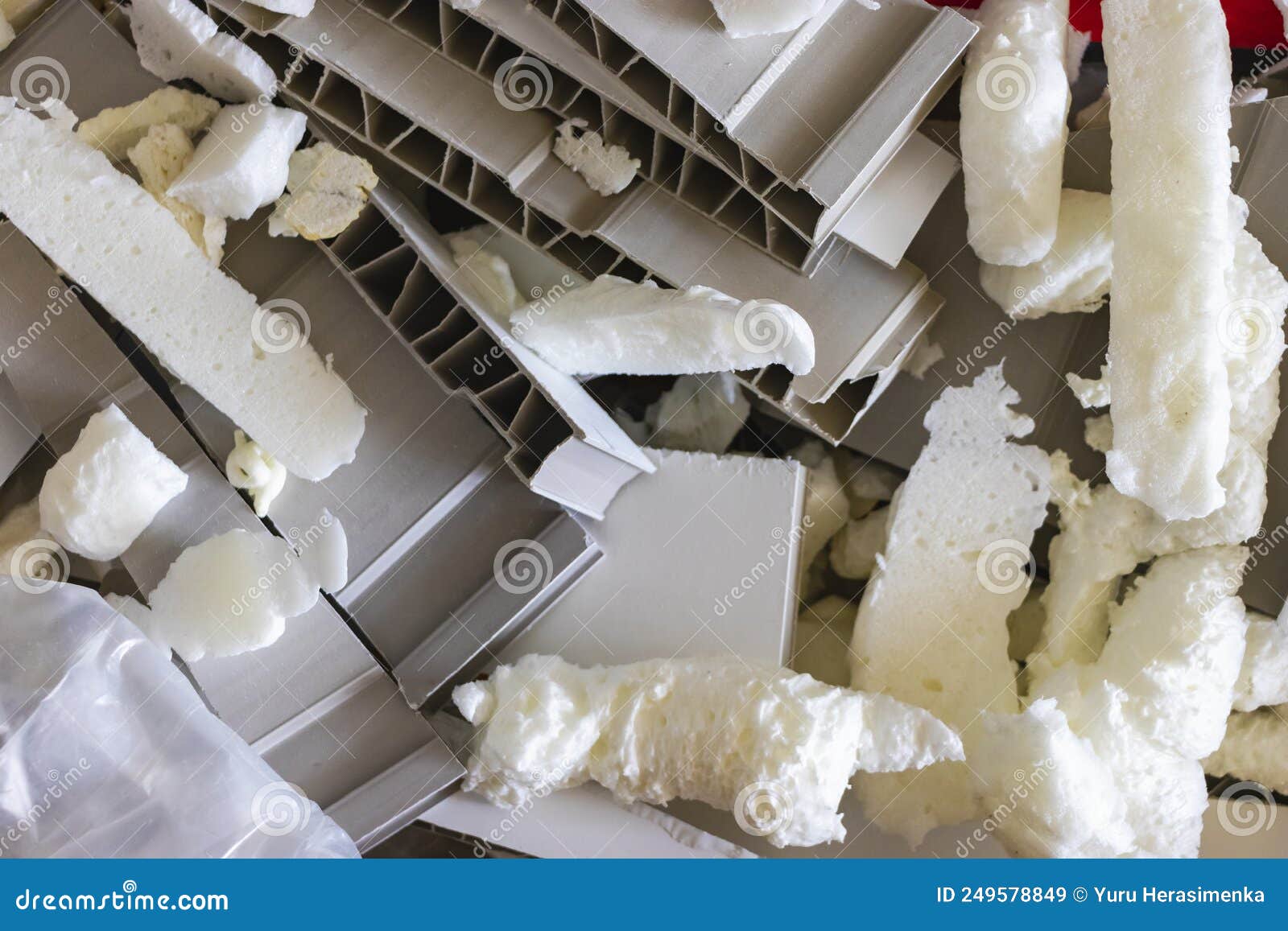 Construction Plastic Waste after Installing Windows. Construction Waste ...