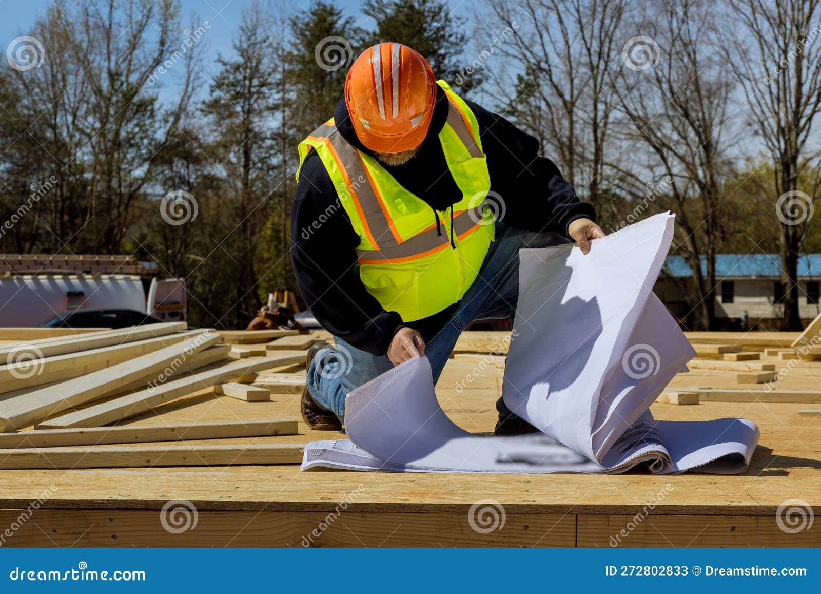 During Construction Process Architectural Engineer Checks Quality Being ...