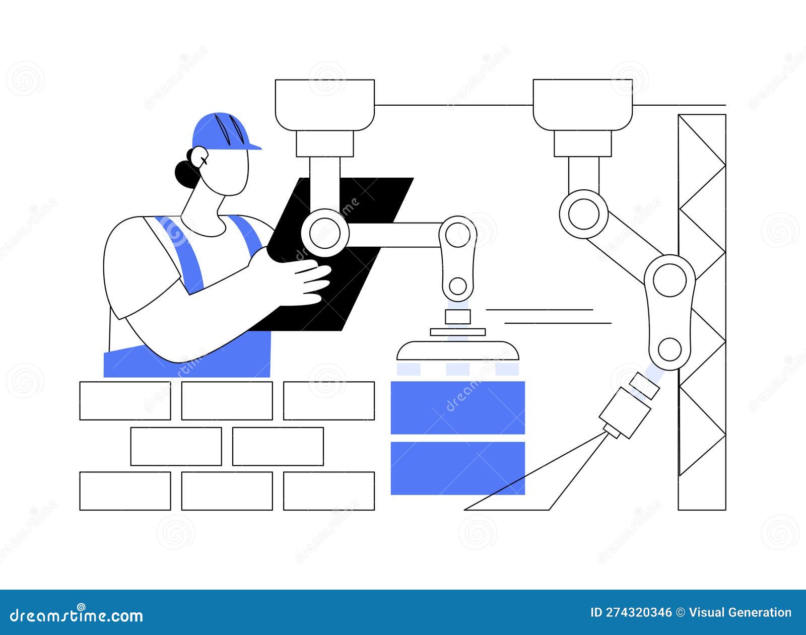 Construction Process Automation Abstract Concept Vector Illustration ...
