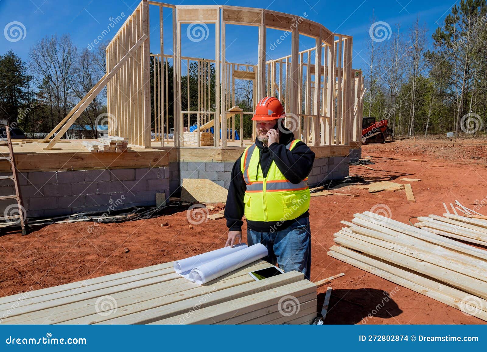 During the Construction Process, the Inspector Inspects the Work Being ...