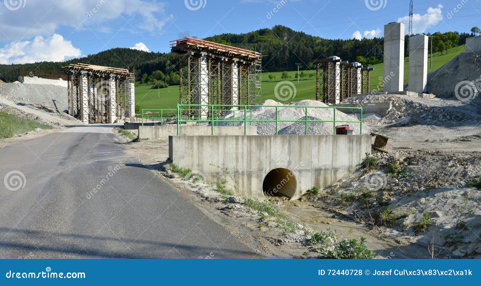Construction Process of Pillars, Which are Going To Be a Part of New ...