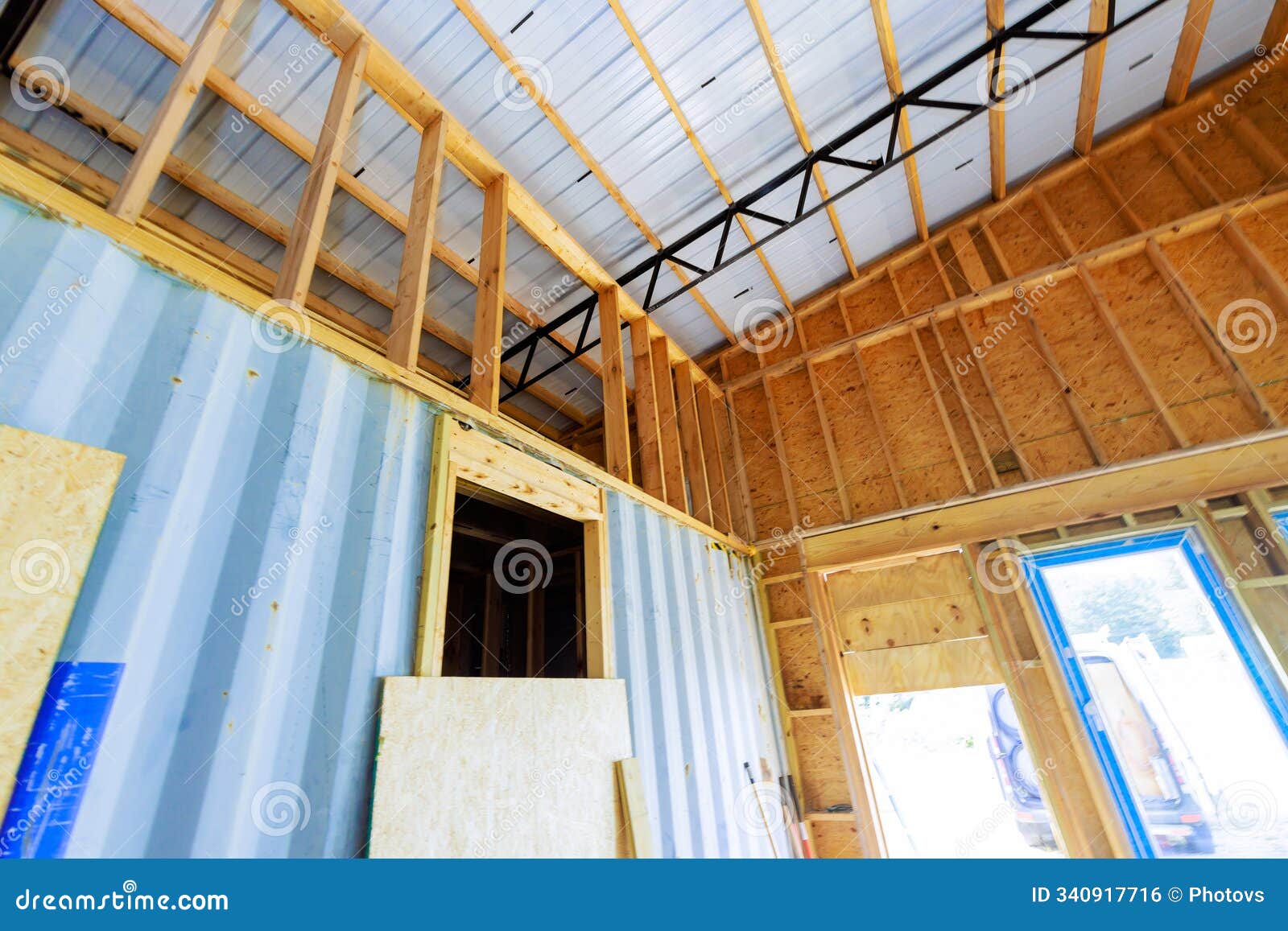 During Construction in Process Reconstructing Interior of Warehouse a ...