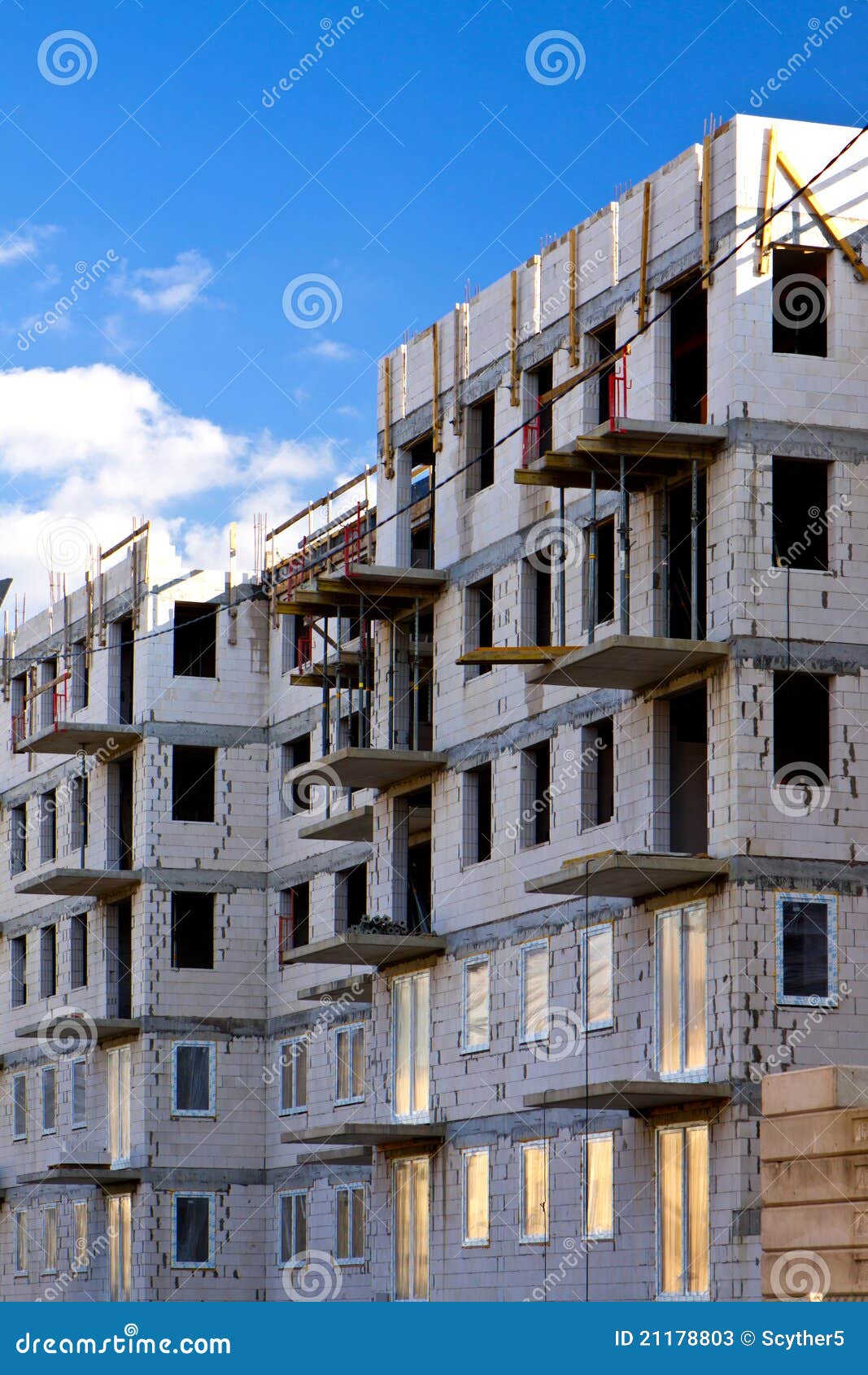 Construction in progress. stock image. Image of backgrounds - 21178803