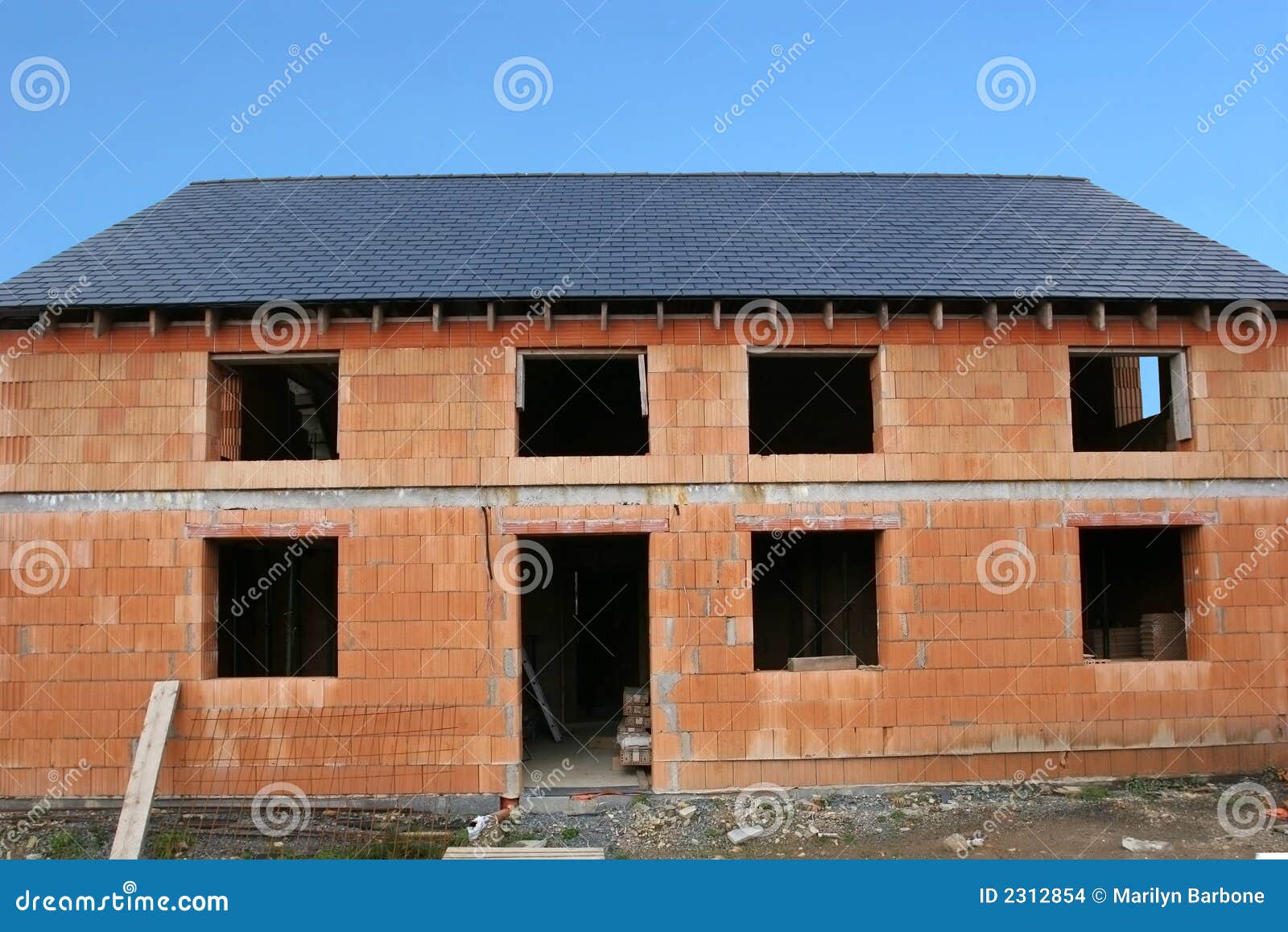 Construction in Progress stock photo. Image of tiles, residential - 2312854