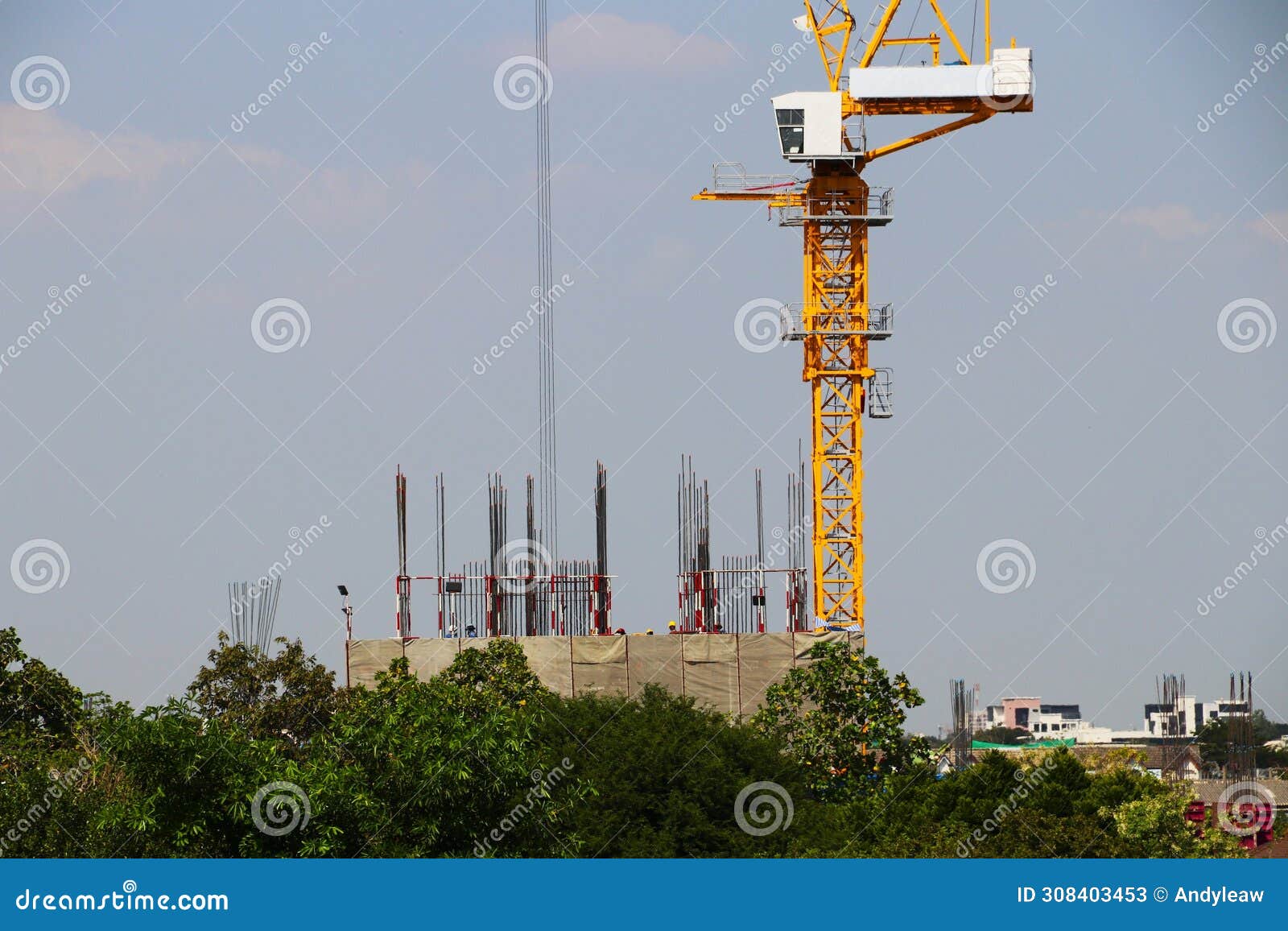 Construction Progress Building a Future Skyline Stock Image - Image of ...
