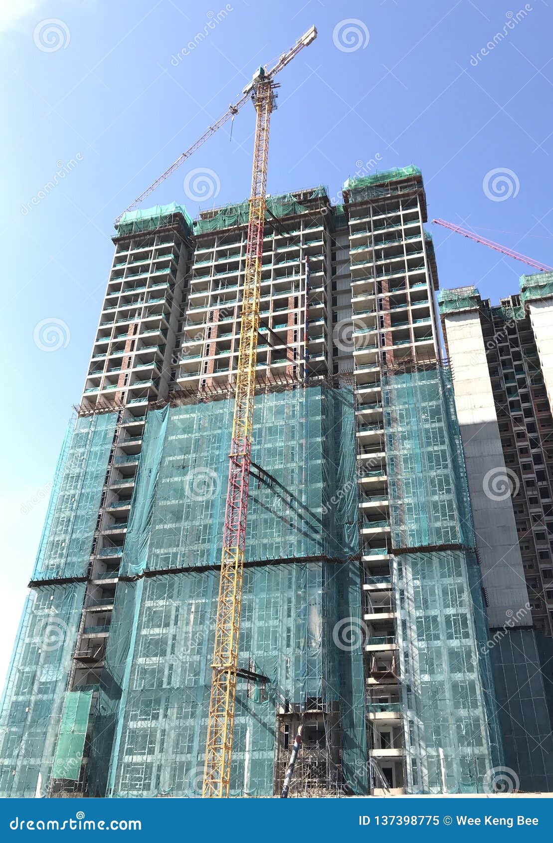 Construction in progress stock image. Image of developing - 137398775
