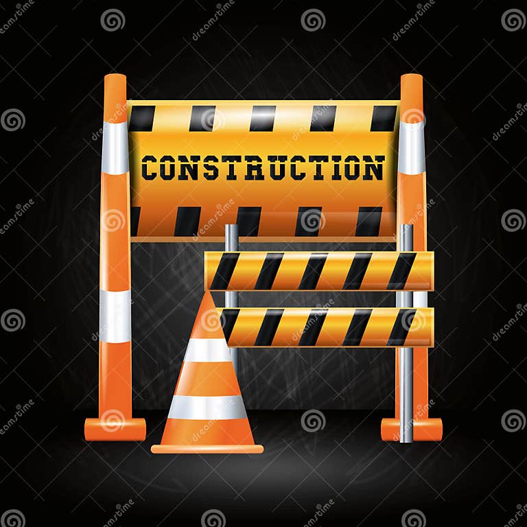 Construction in Progress Design Stock Vector - Illustration of grunge ...