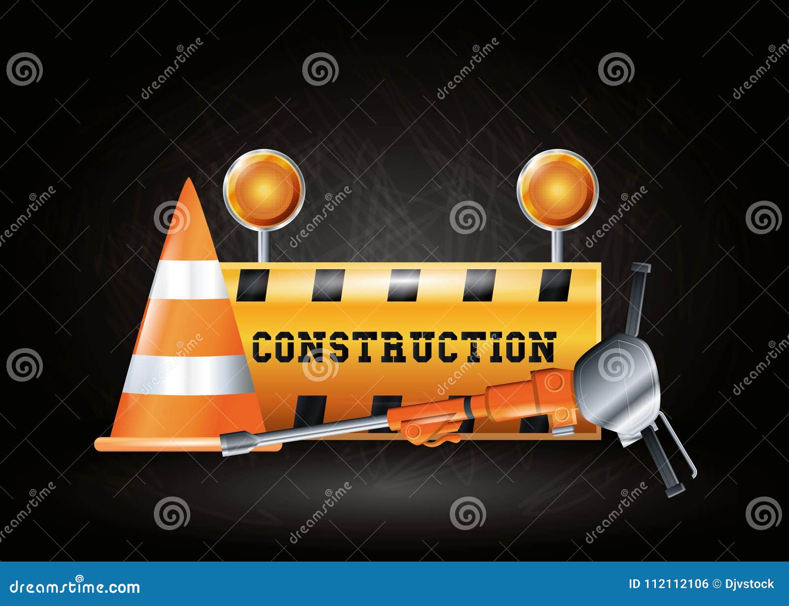 Construction in Progress Design Stock Vector - Illustration of ...