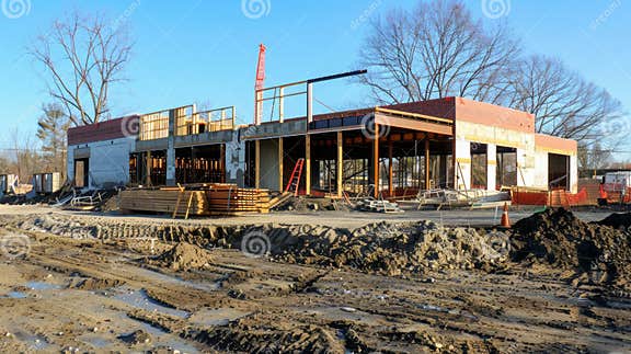Construction Progress Photos Documenting Building Stages Stock ...