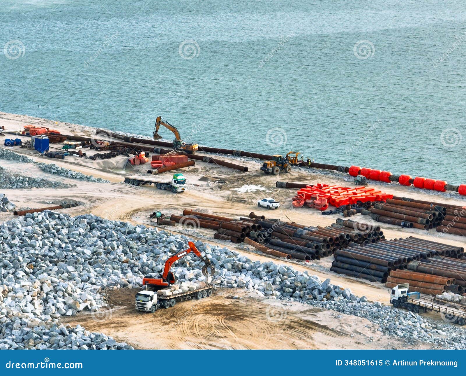 Construction Progress on Shipping Port Terminal through Land ...
