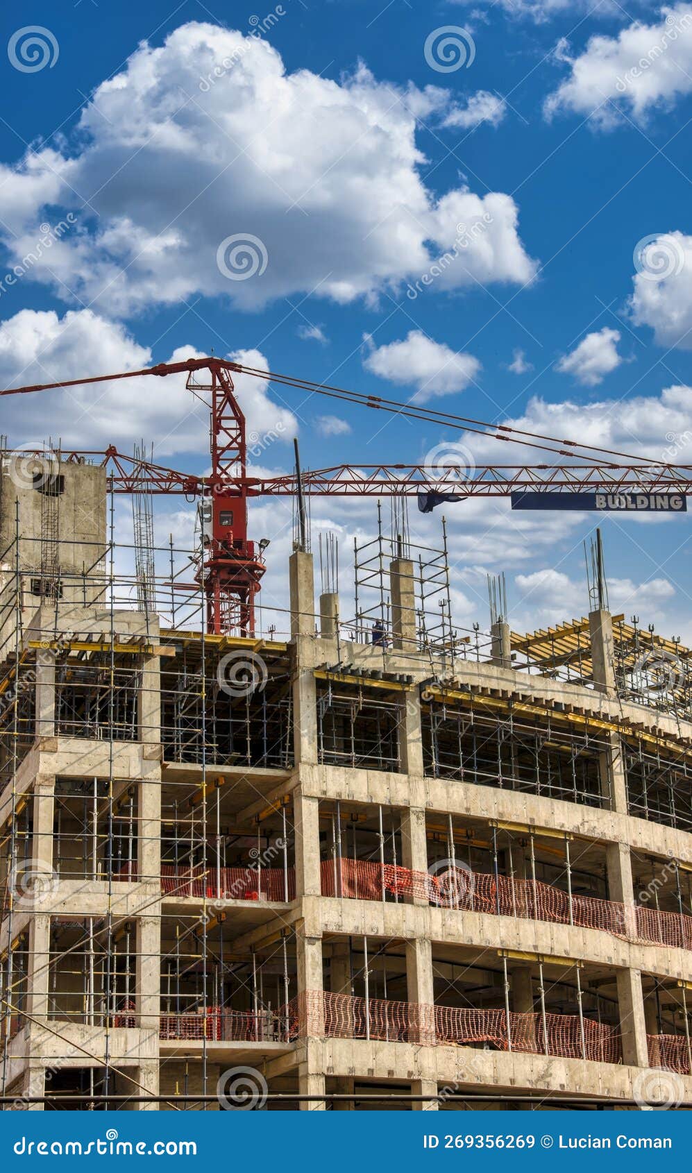 Construction in Progress on the Site of a Multistory Building Stock ...