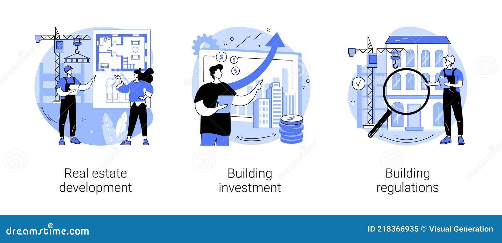 Construction Project Abstract Concept Vector Illustrations. Stock ...