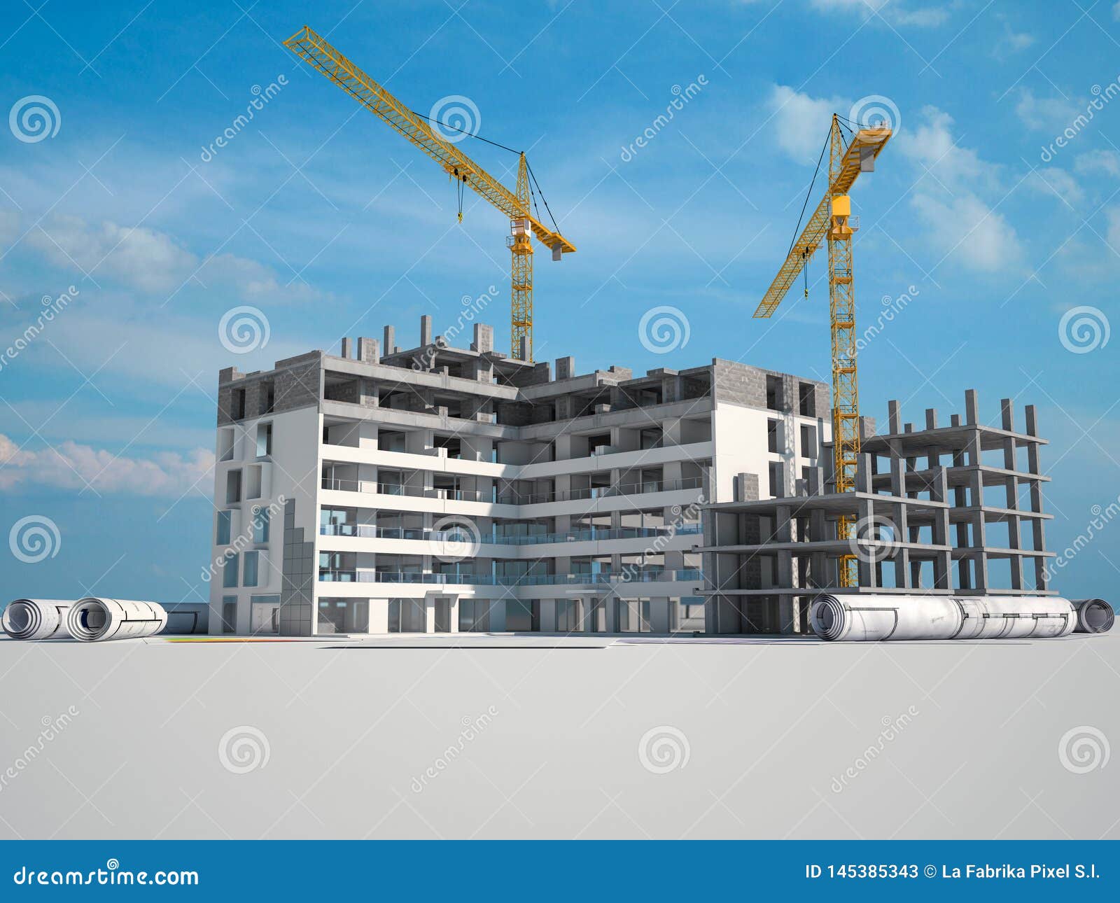 3D Rendering. Construction Material Texture. Stone Texture With White ...