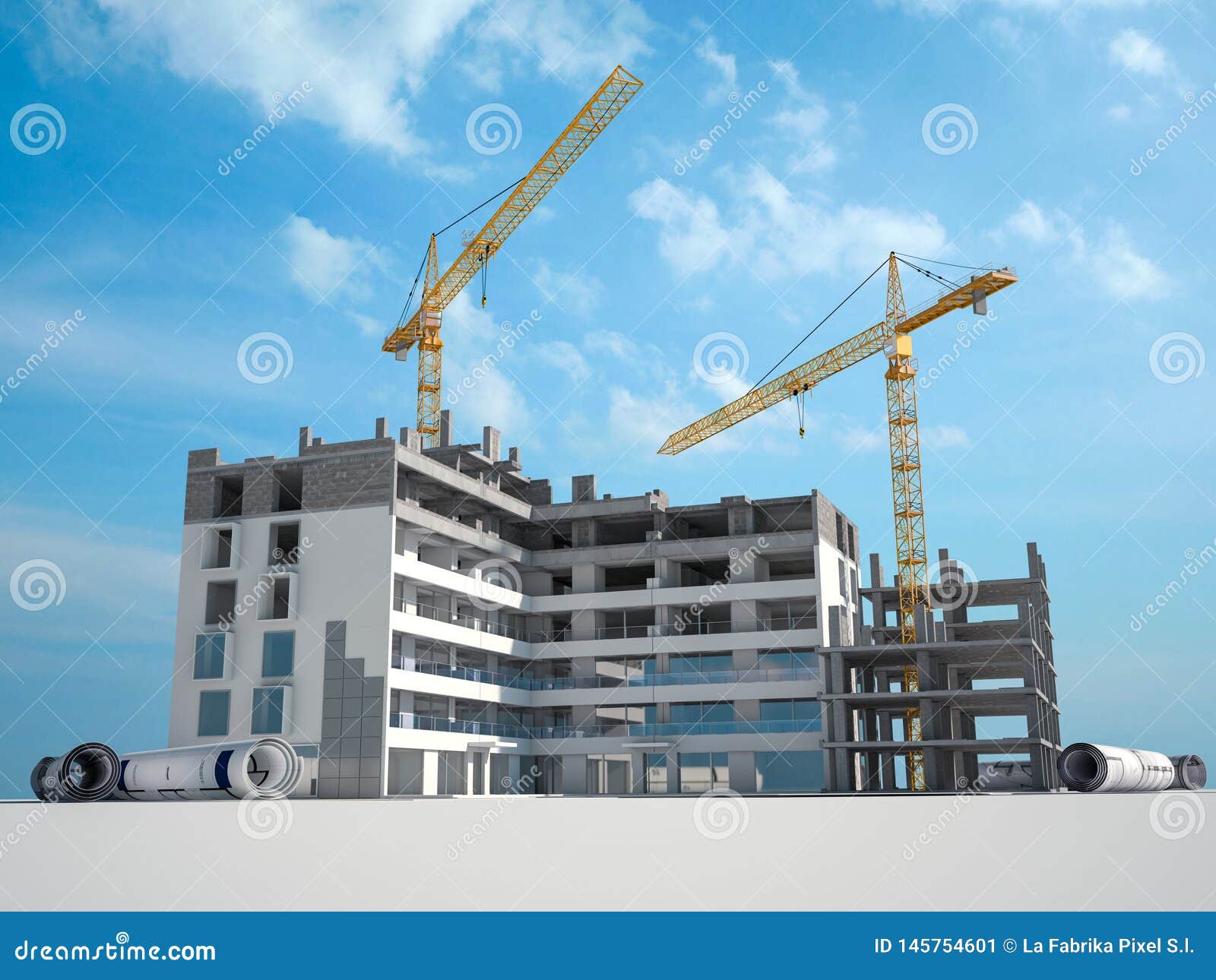 3D Rendering. Construction Material Texture. Stone Texture With White ...