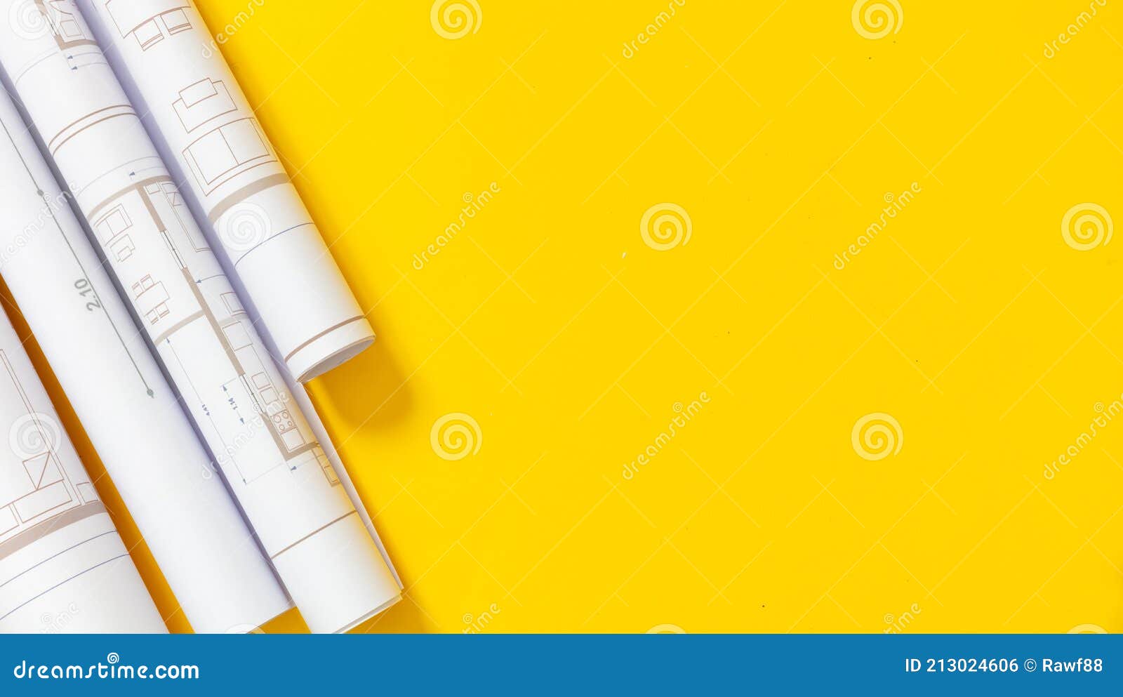 Construction Project Drawings Concept. Architecture Blueprints on ...